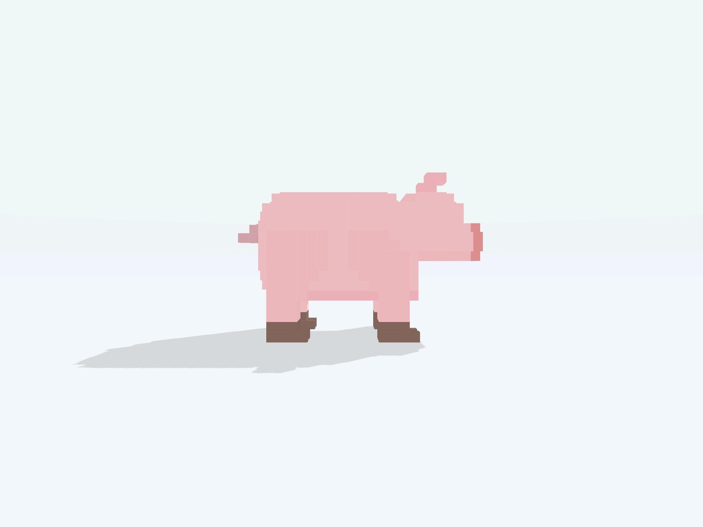 Voxel Farm Pig 3D Model - TurboSquid 2237292