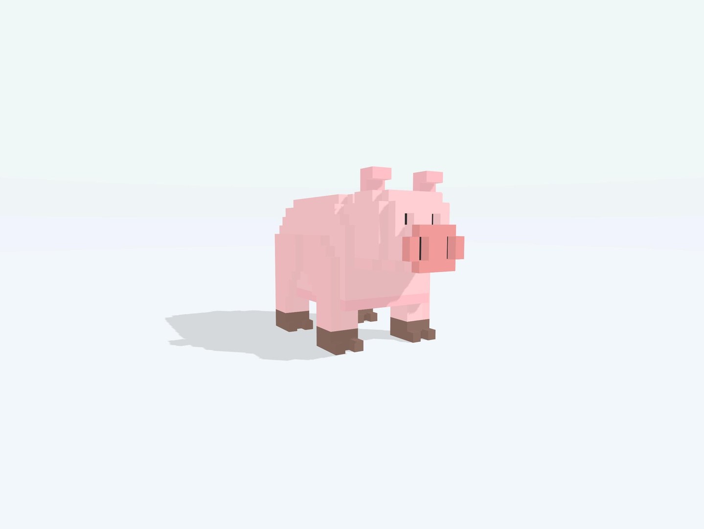 Voxel Farm Pig 3D Model - TurboSquid 2237292
