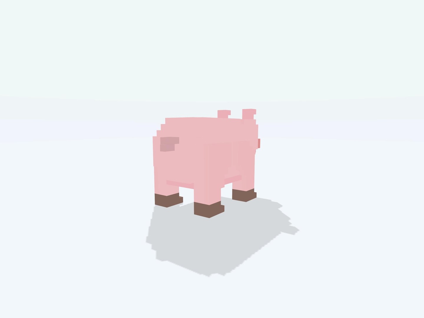 Voxel Farm Pig 3D Model - TurboSquid 2237292