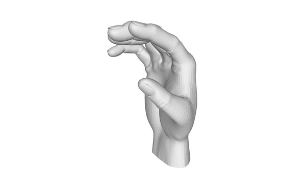 modelo 3d Modelo de mano realista pose gesto 16 - TurboSquid 1975643