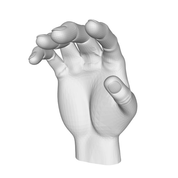 modelo 3d Modelo de mano realista pose gesto 16 - TurboSquid 1975643