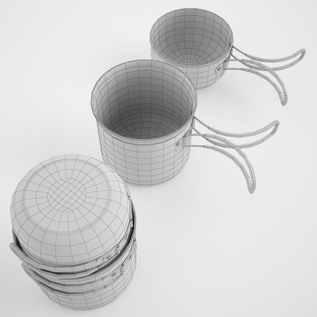 3d model camping cookware cook