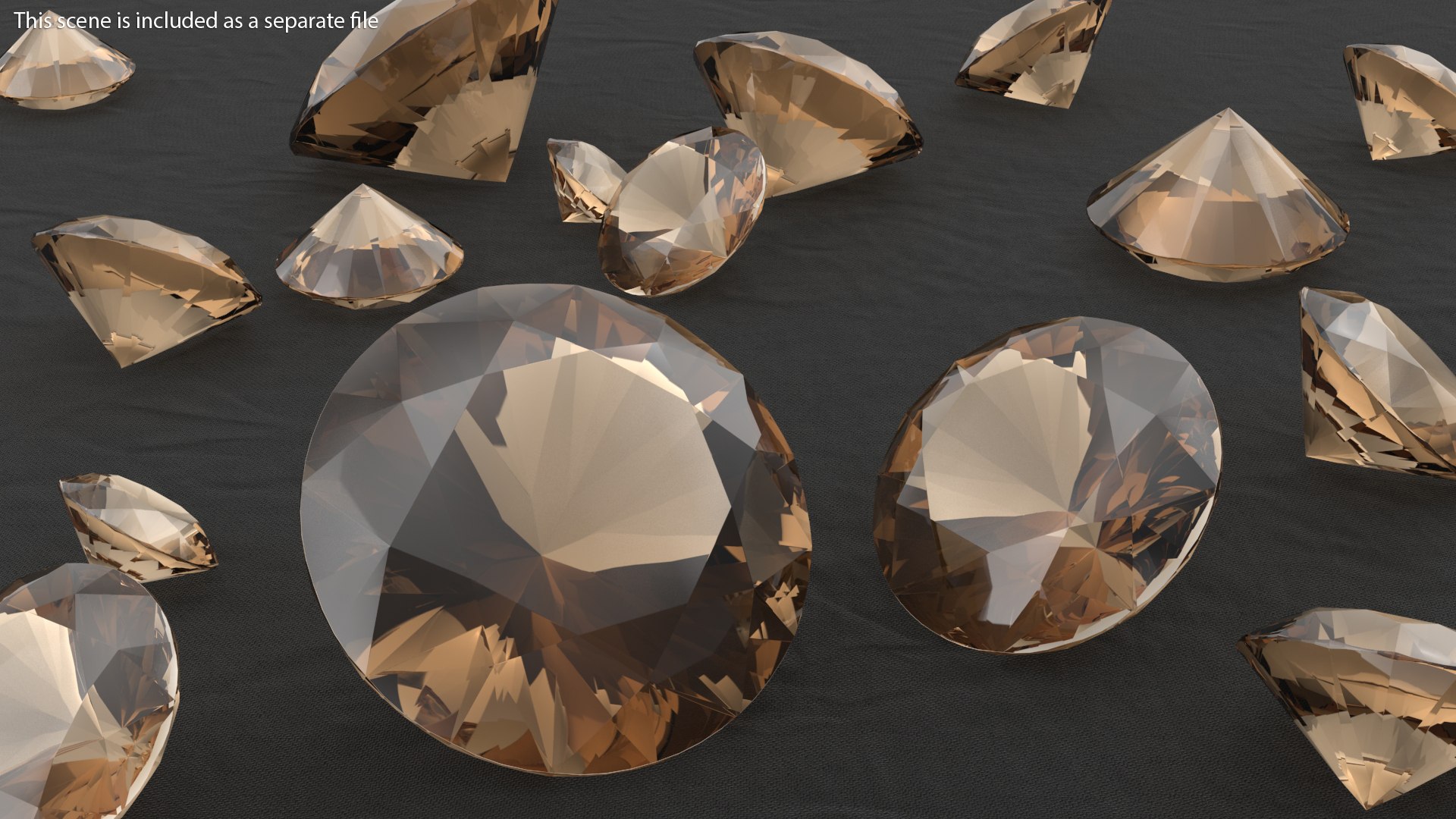 3D Round Brilliant Cut Smokey Topaz - TurboSquid 1849028