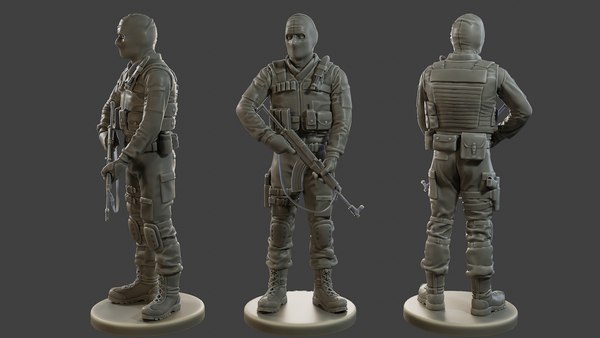 modelo 3d Unidad táctica de la policía checoeslovaca CPTU2 001 ...