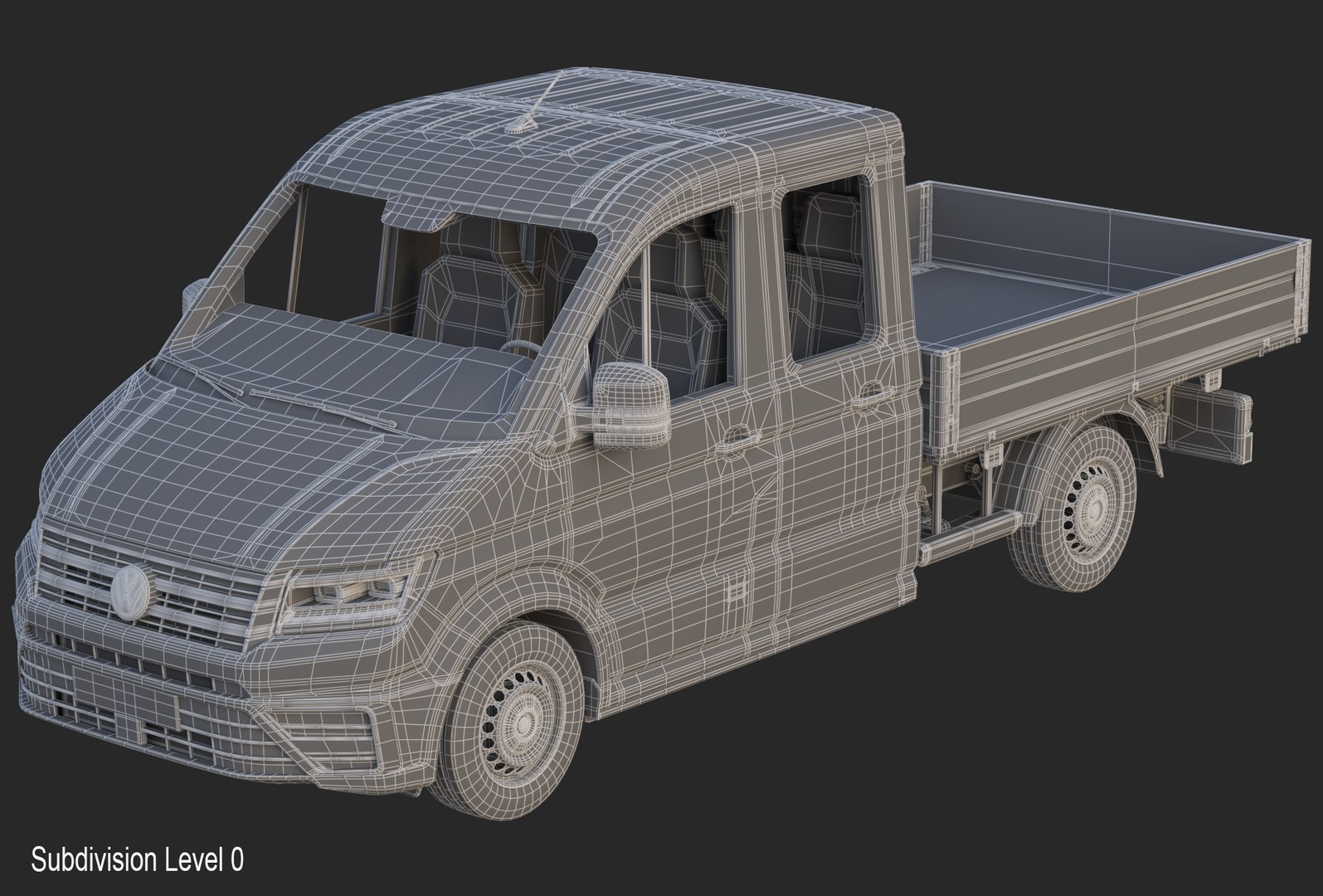 Volkswagen Crafter Double Cab 2017-2021 3D Model - TurboSquid 1841626