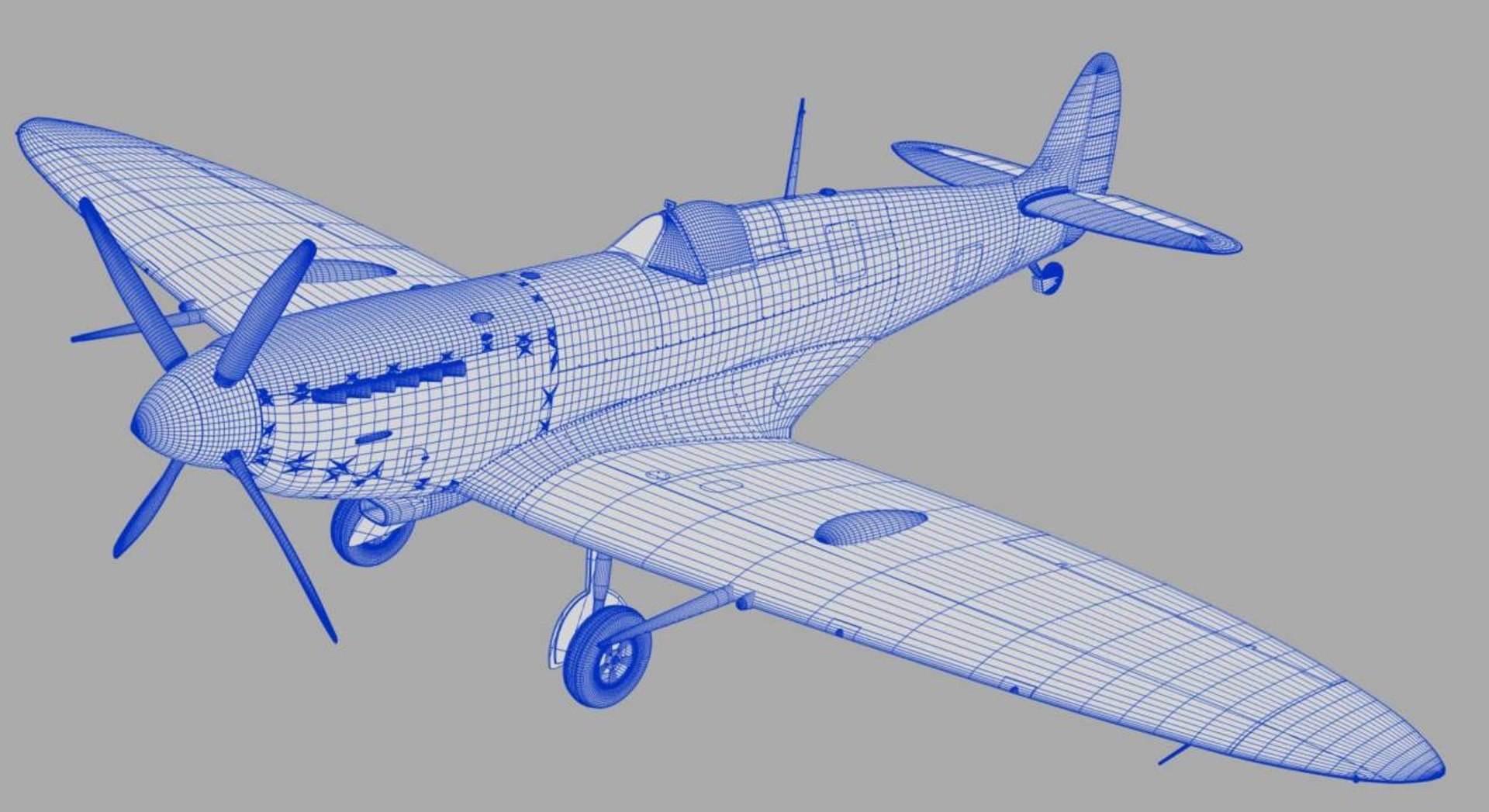 3d model supermarine spitfire aircraft