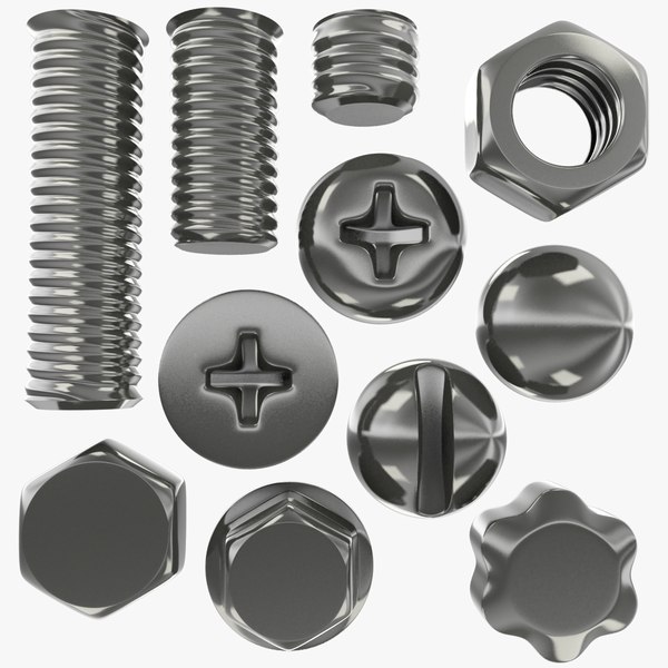 free screws bolts 3d model