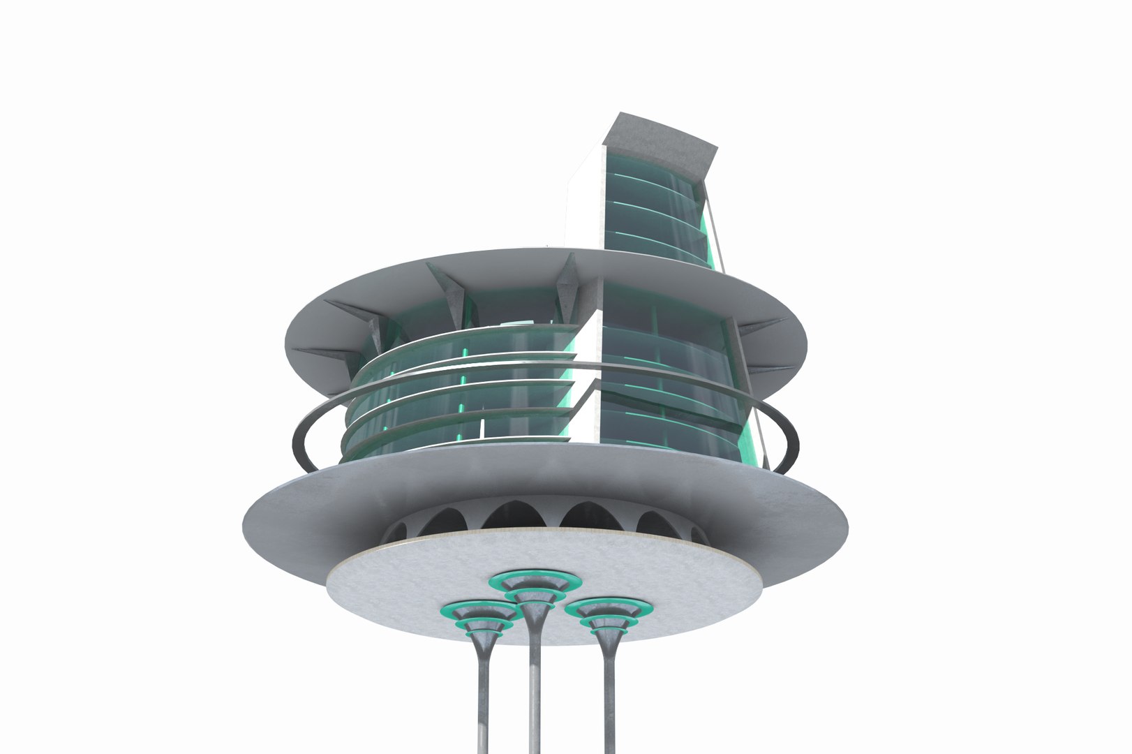 3D model futuristic skyscraper - TurboSquid 1535051