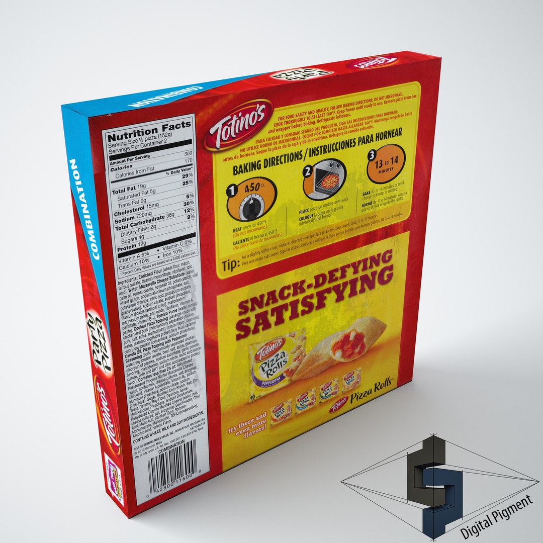 3d Totino S Combination Pizza Model