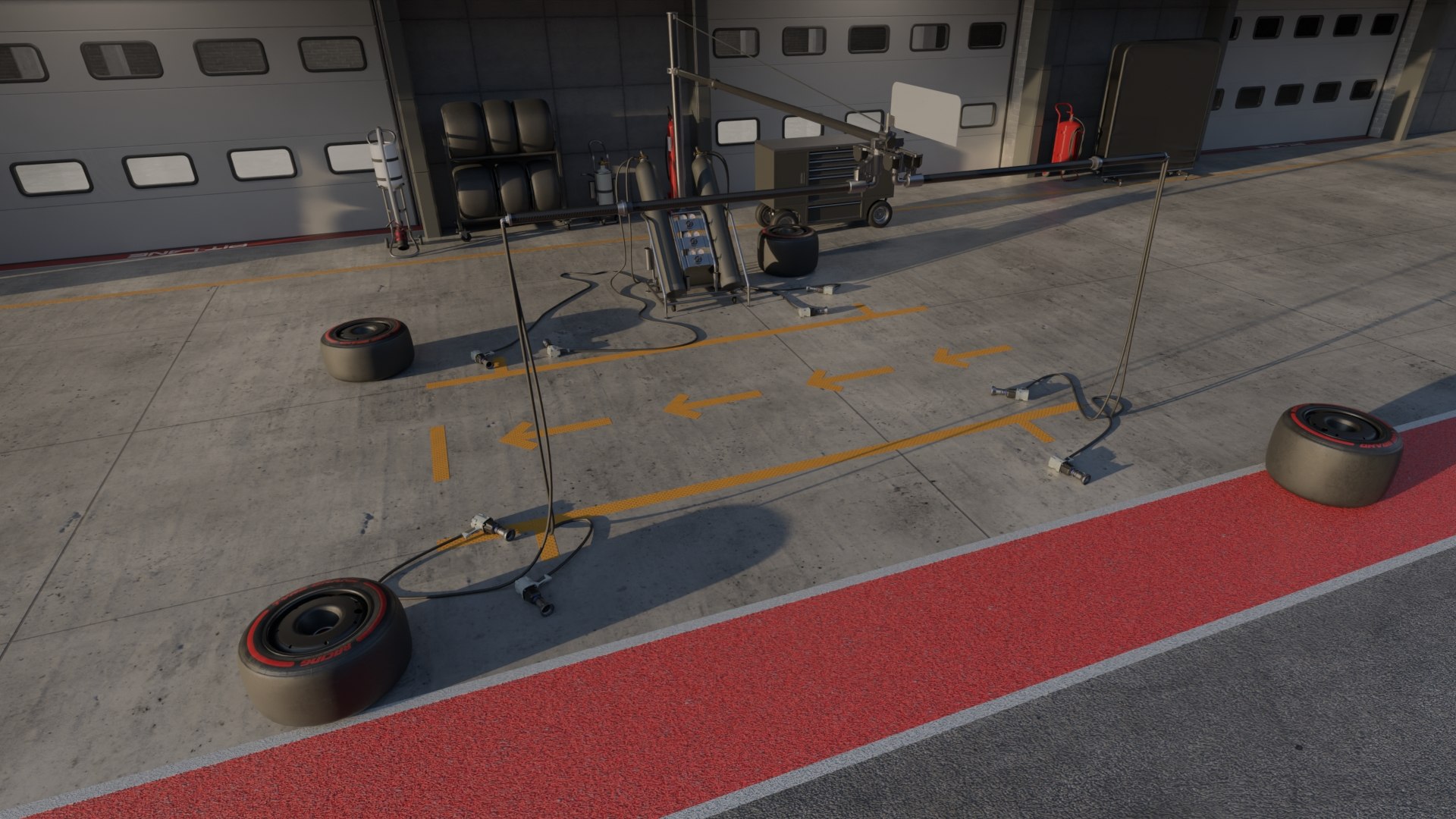 RACING TEAM PIT STOP AREA 3D - TurboSquid 2343949