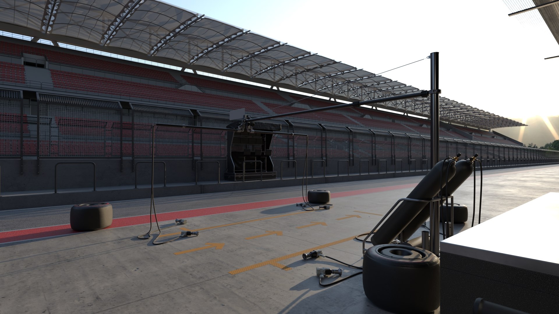 RACING TEAM PIT STOP AREA 3D - TurboSquid 2343949