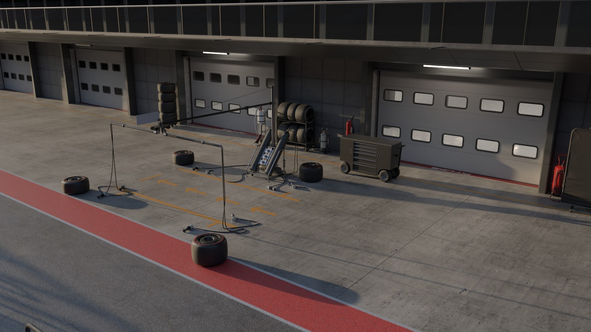 RACING TEAM PIT STOP AREA 3D - TurboSquid 2343949