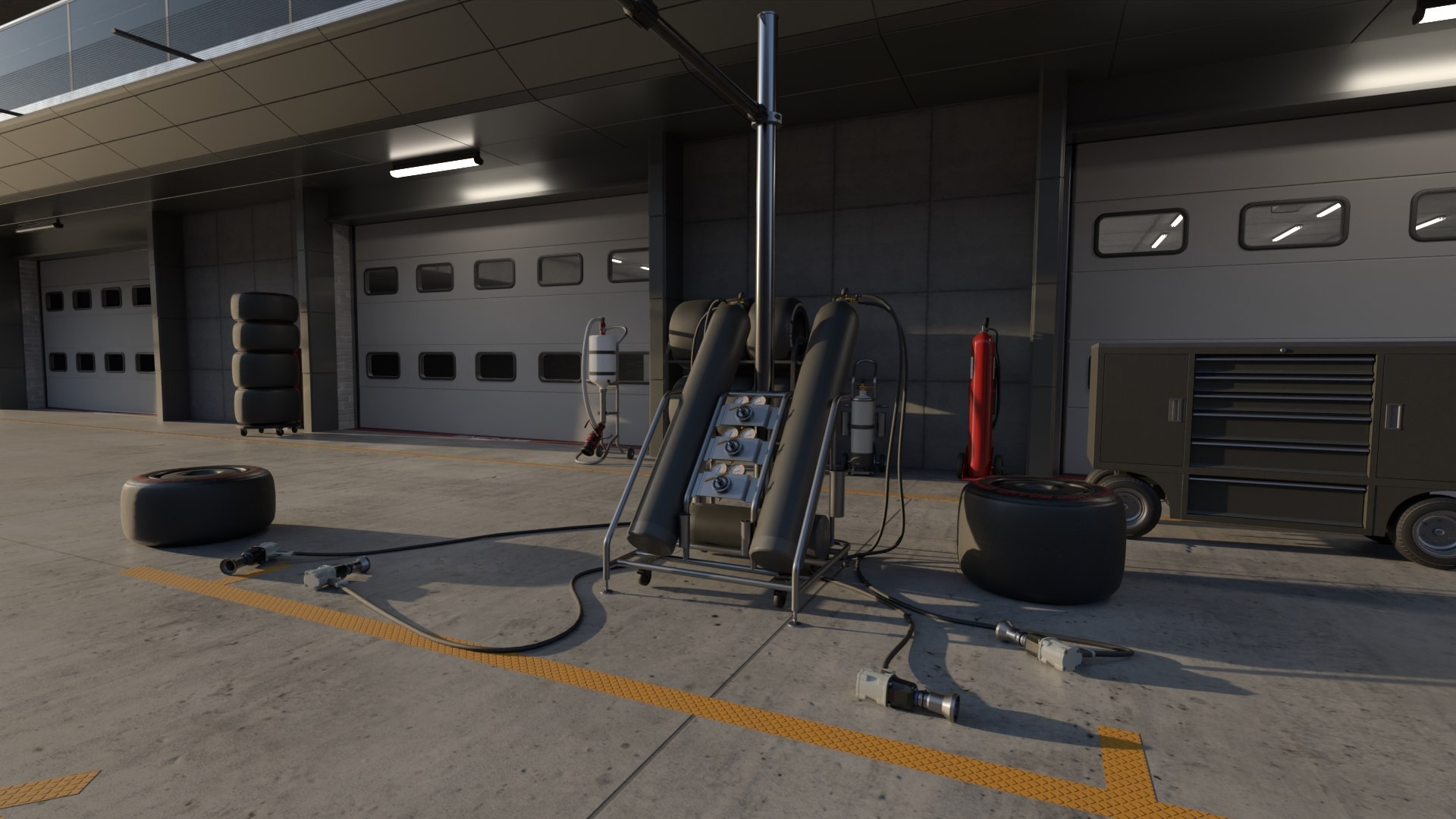 RACING TEAM PIT STOP AREA 3D - TurboSquid 2343949