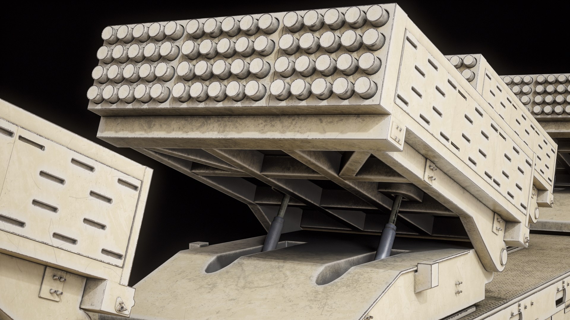 Roketsan Jobaria TR-122 Defense Rocket System Rigged PBR 3D model ...