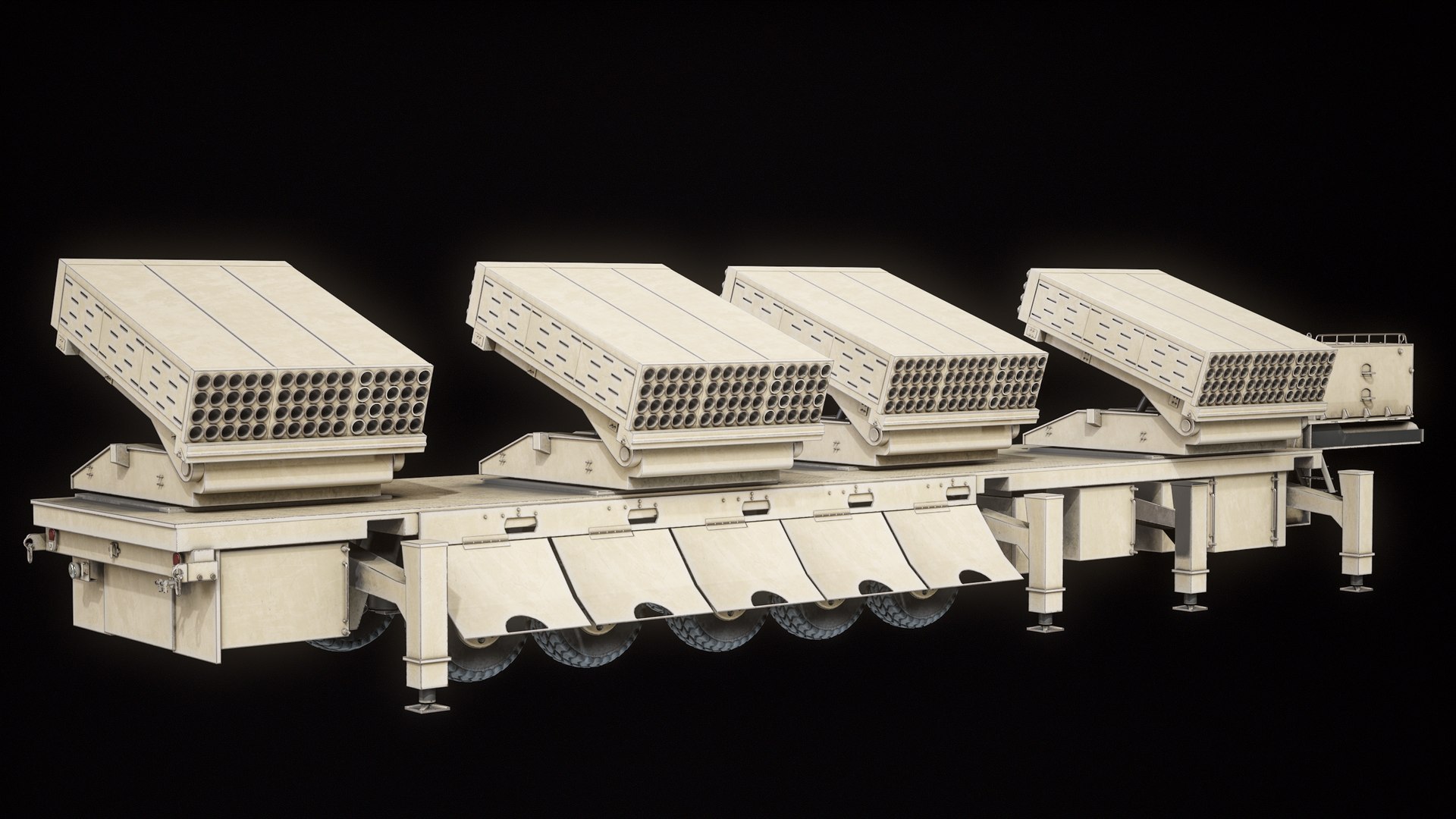 Roketsan Jobaria TR-122 Defense Rocket System Rigged PBR 3D model ...