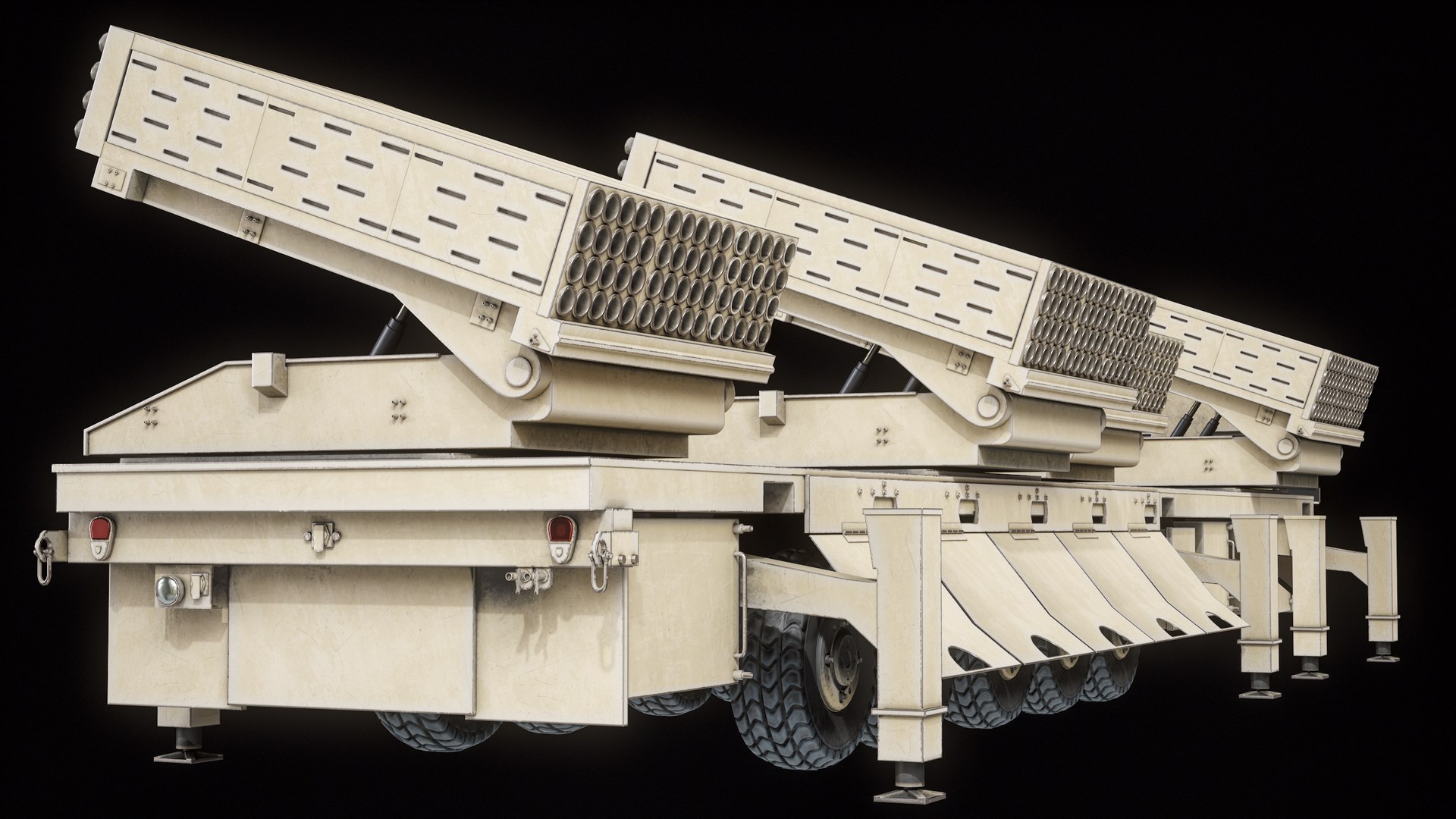 Roketsan Jobaria TR-122 Defense Rocket System Rigged PBR 3D model ...