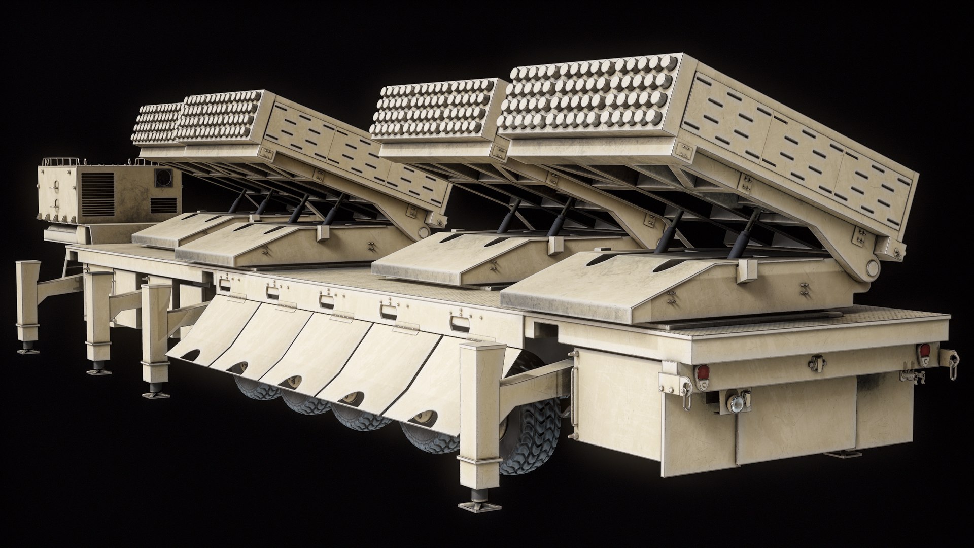 Roketsan Jobaria TR-122 Defense Rocket System Rigged PBR 3D model ...