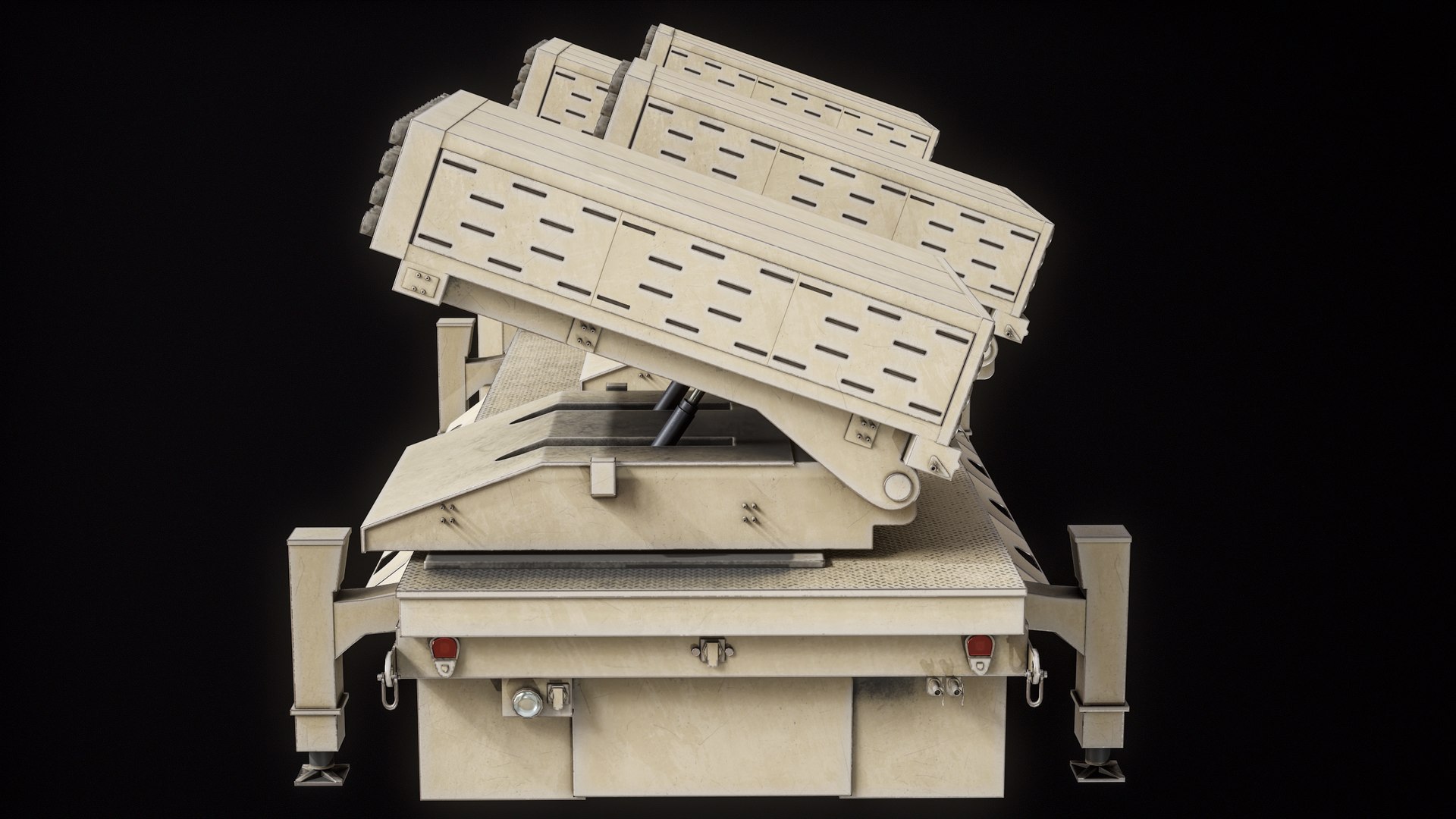 Roketsan Jobaria TR-122 Defense Rocket System Rigged PBR 3D model ...