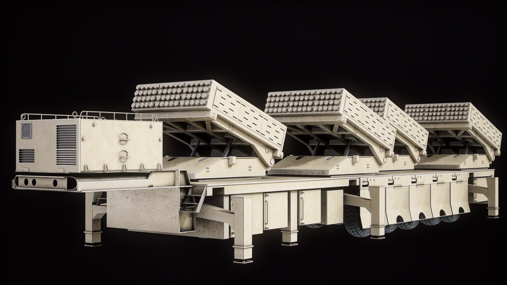 Roketsan Jobaria TR-122 Defense Rocket System Rigged PBR 3D model ...