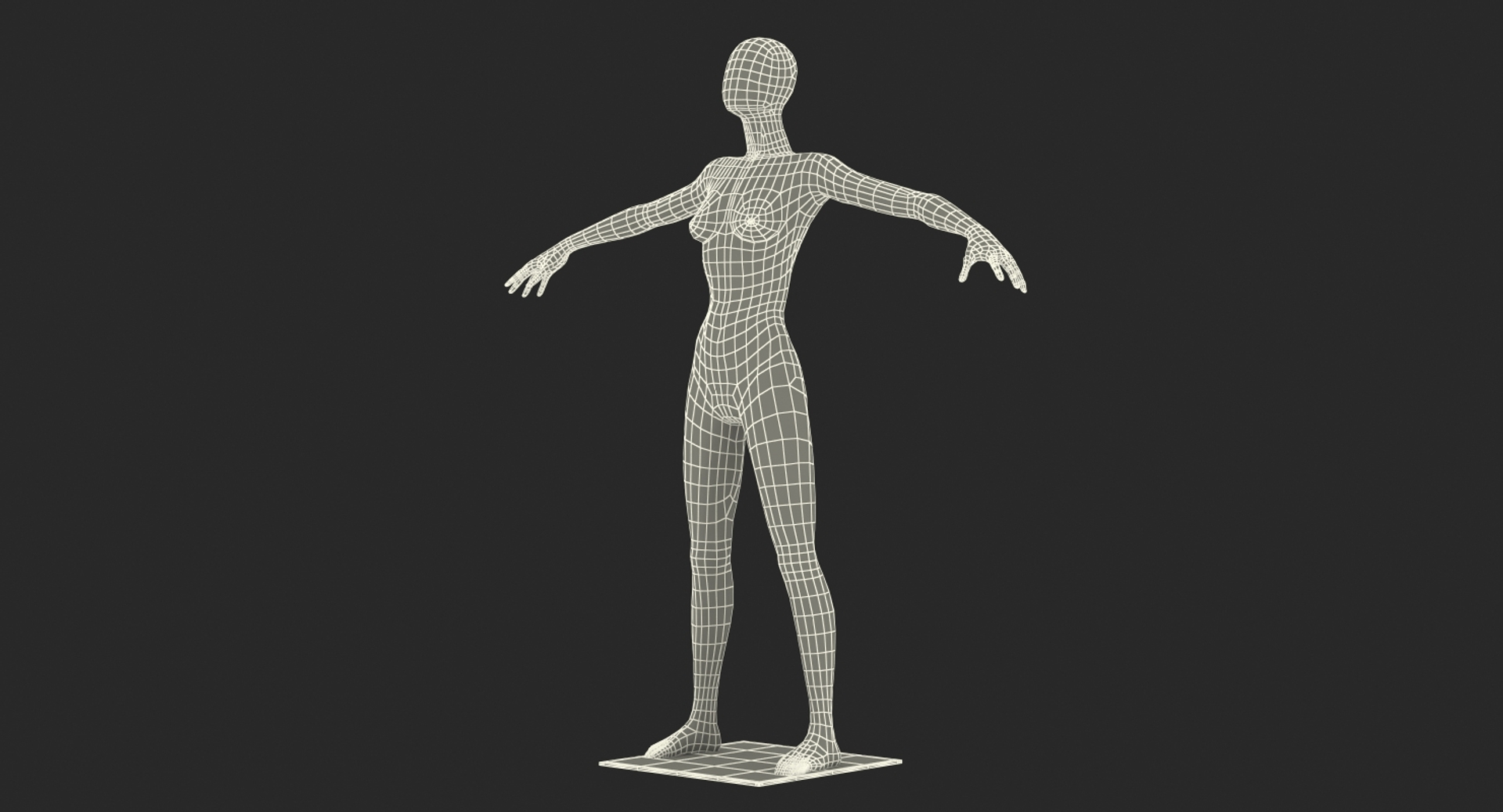 3D Female Dark Grey Mannequin - TurboSquid 1415779