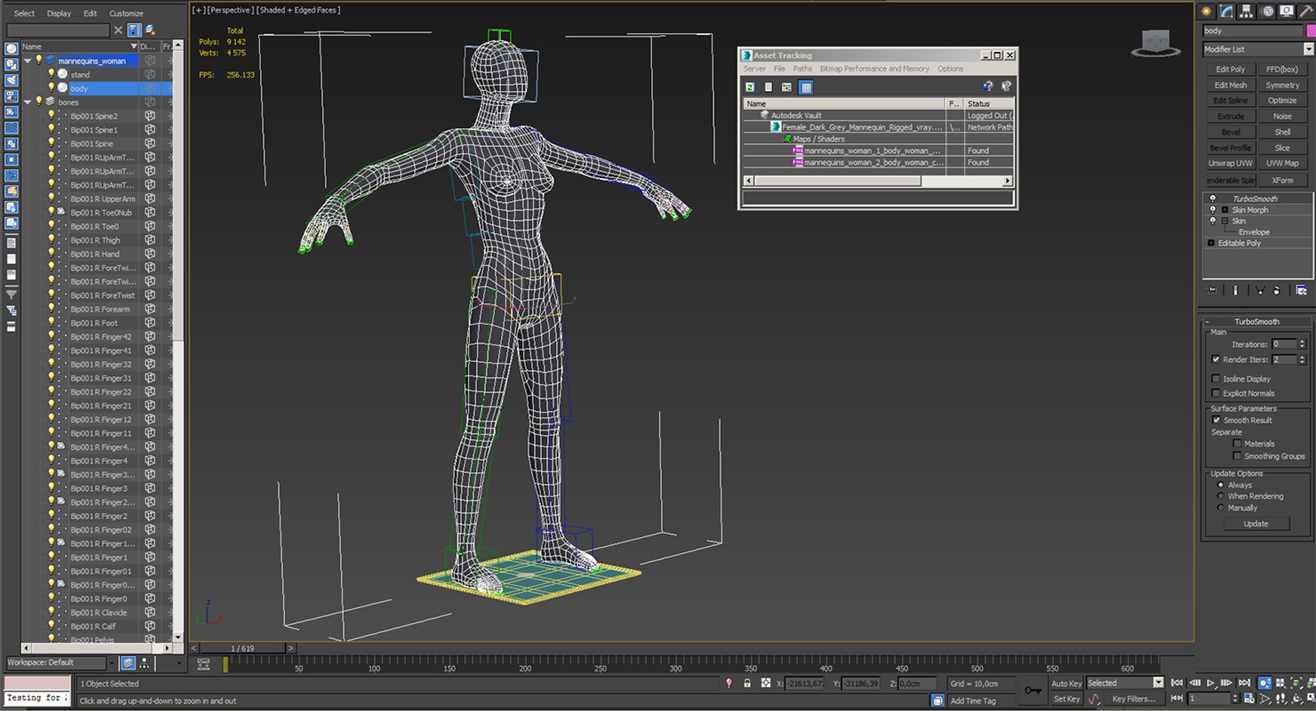 3D female dark grey mannequin - TurboSquid 1415779