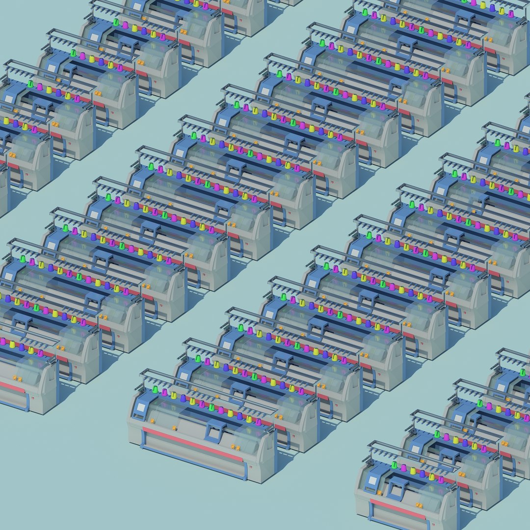 3D Model Industrial Knitting Machine - TurboSquid 1494529