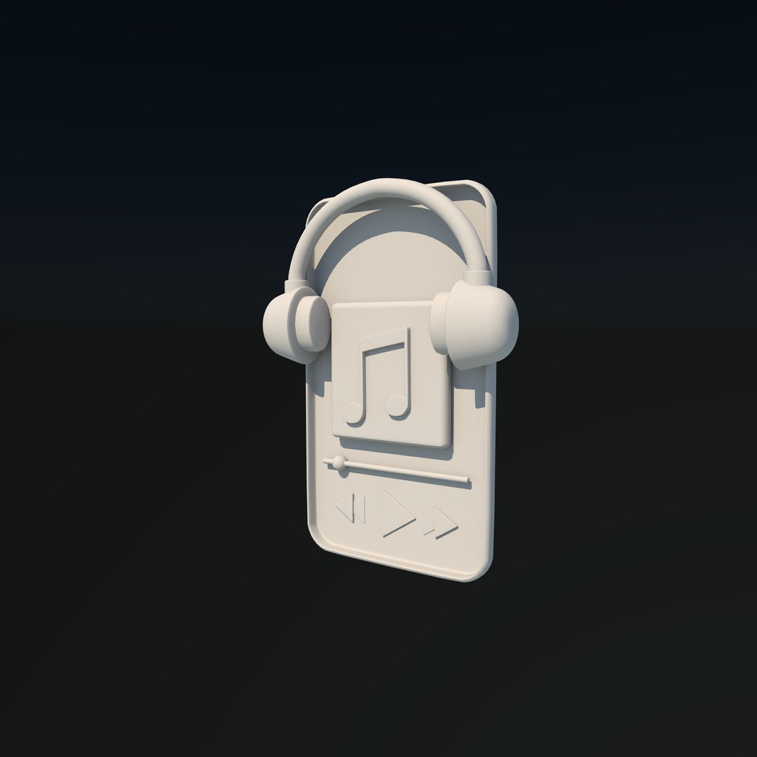 Music Player 3D Icon 3D Model 3D - TurboSquid 2347964