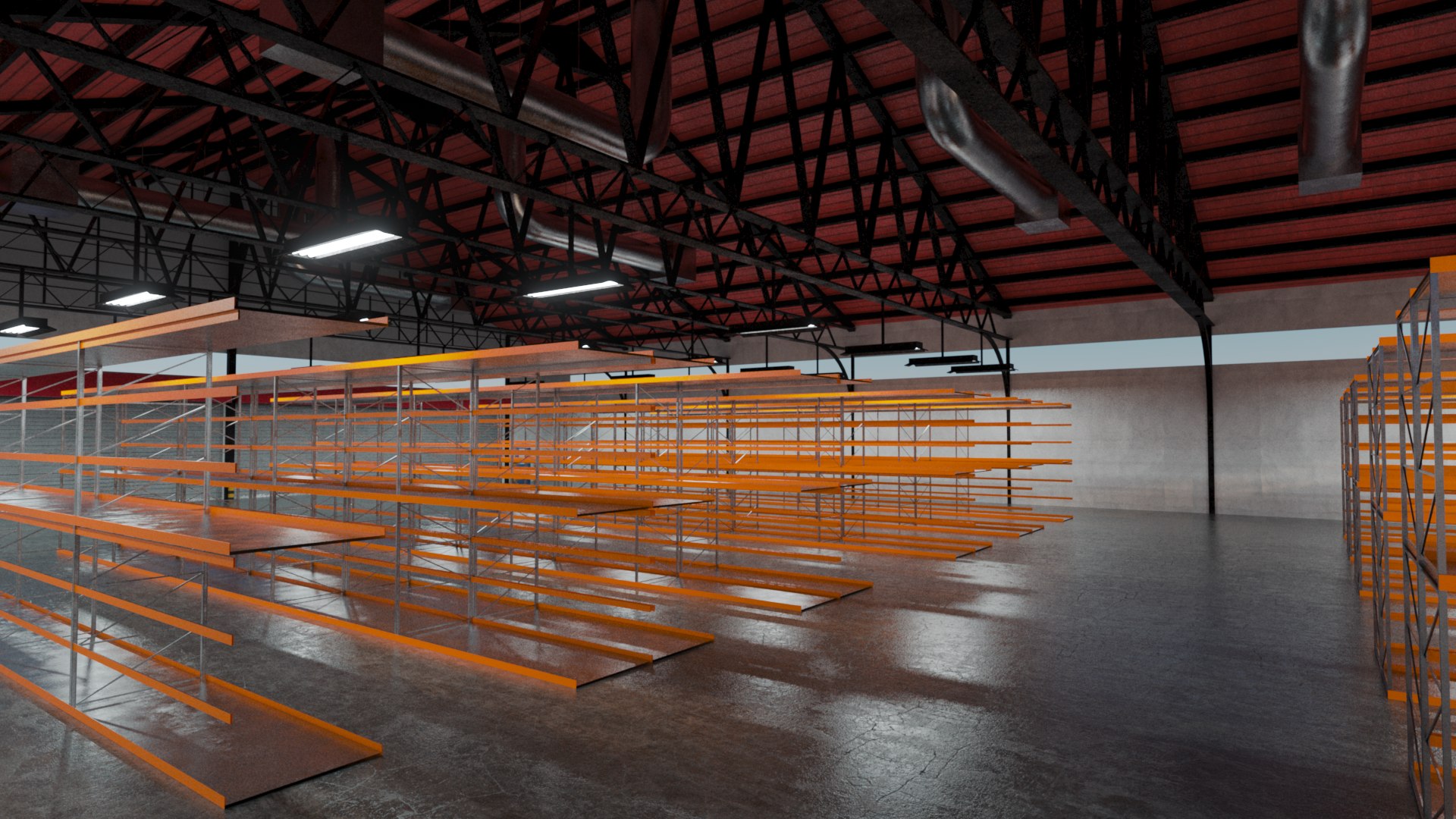 3D Warehouse Industrial Interior And Exterior - TurboSquid 2264551