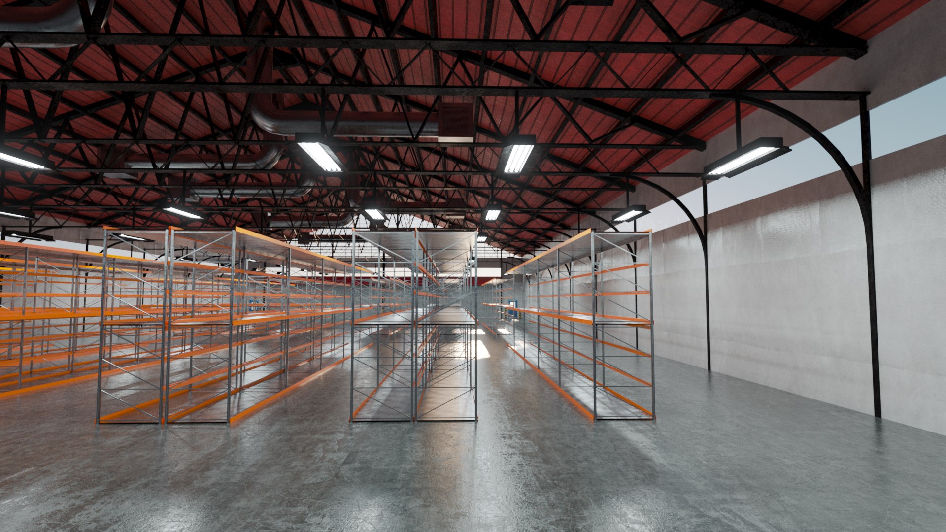 3D Warehouse Industrial Interior And Exterior - TurboSquid 2264551