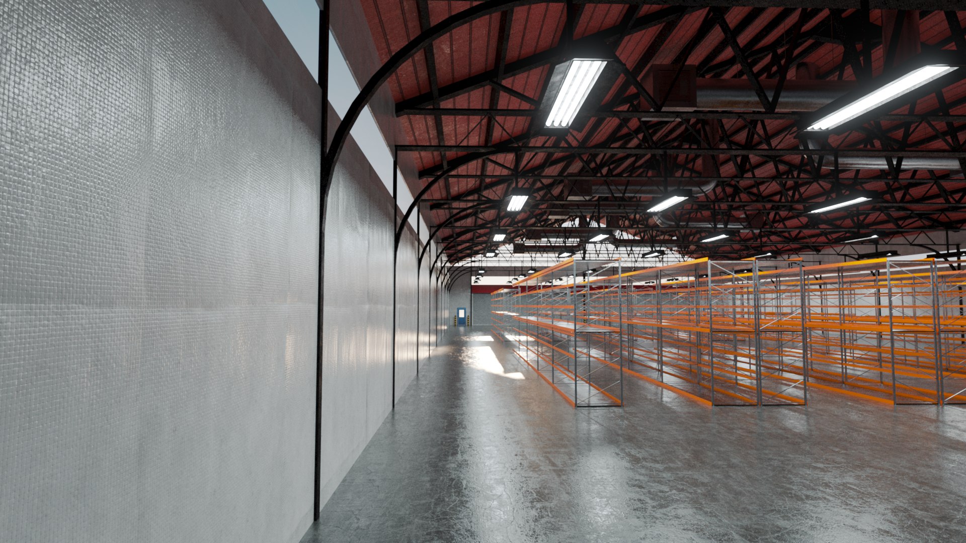 3D Warehouse Industrial Interior And Exterior - TurboSquid 2264551