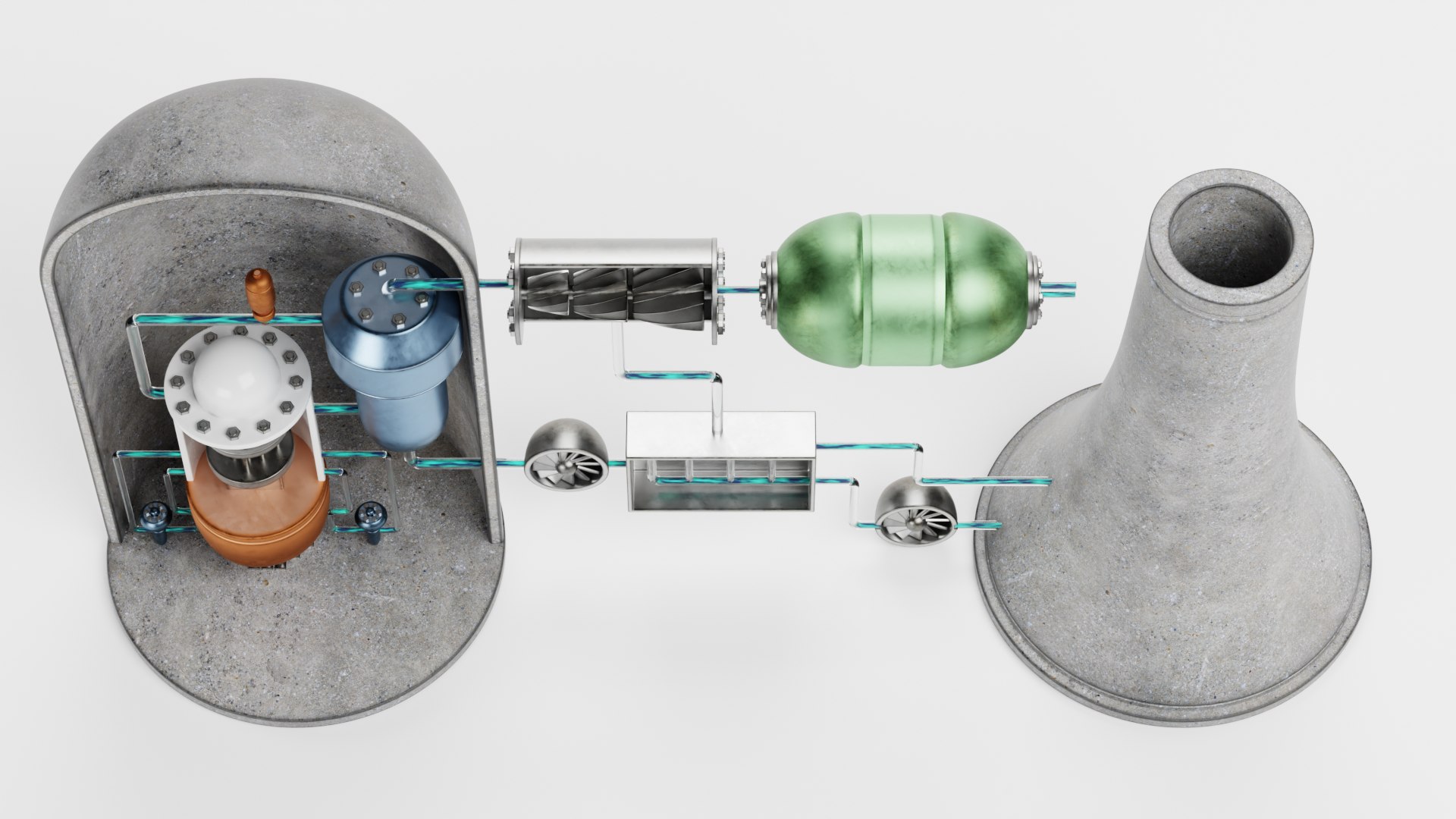 Nuclear Reactor - Animated Power Plant 3D Model - TurboSquid 2368026