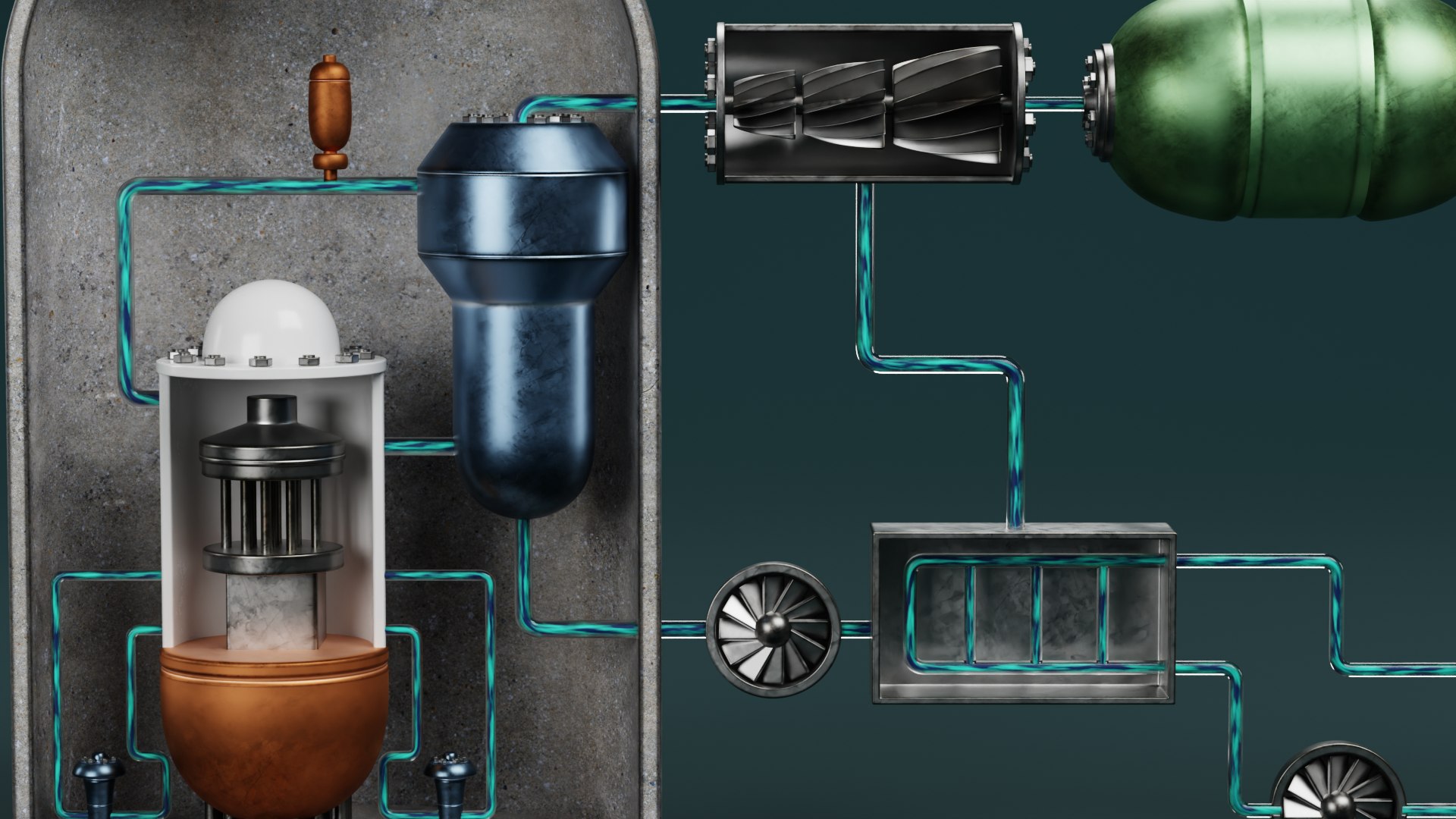 Nuclear Reactor - Animated Power Plant 3D Model - TurboSquid 2368026