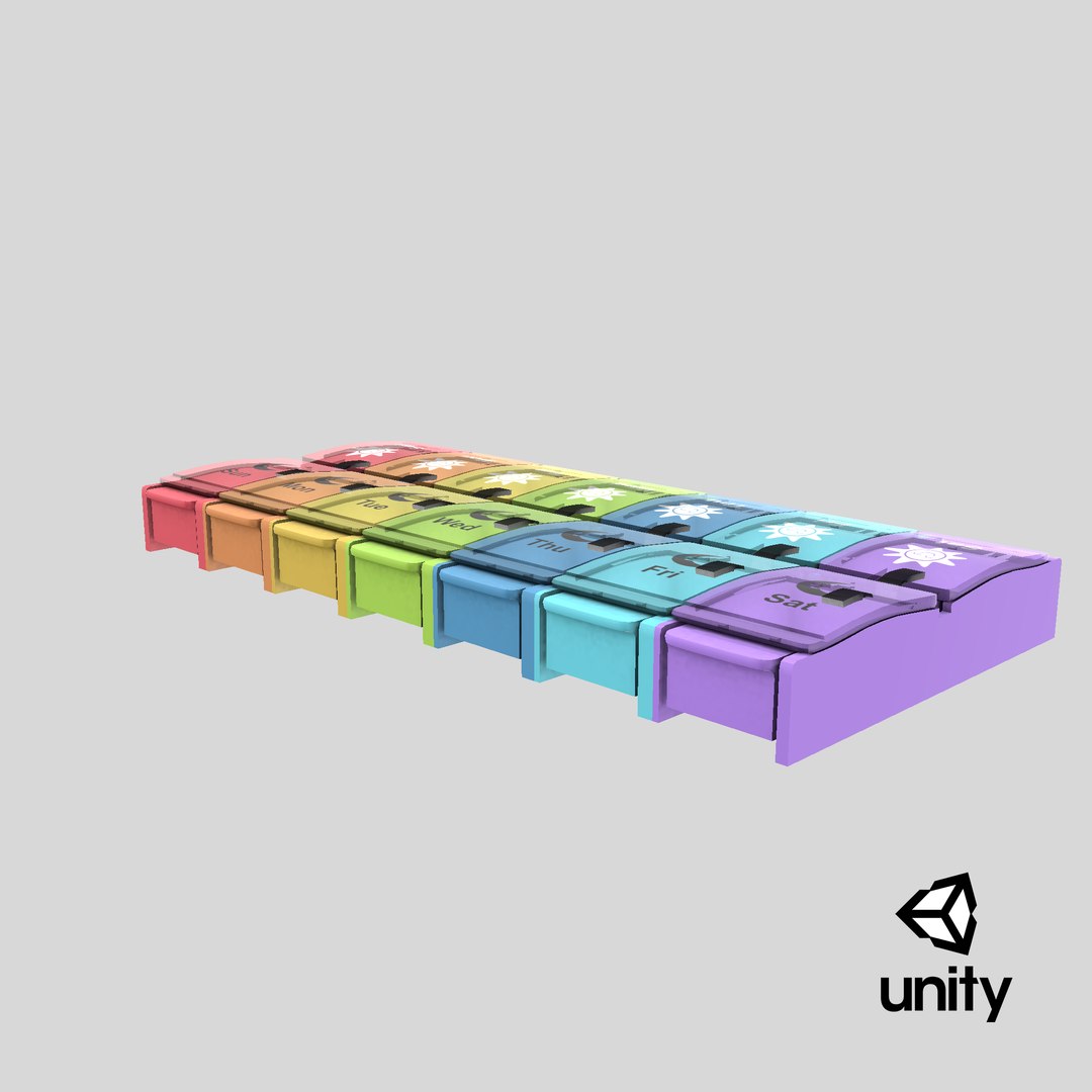 3D Pill Case Box 14 - TurboSquid 1576755