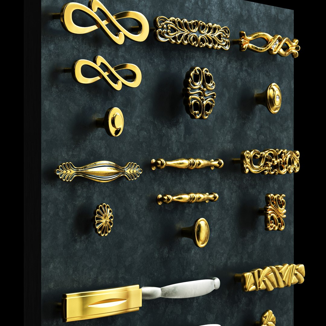 Kitchen Set Classic Handles 3D Model - TurboSquid 1458577