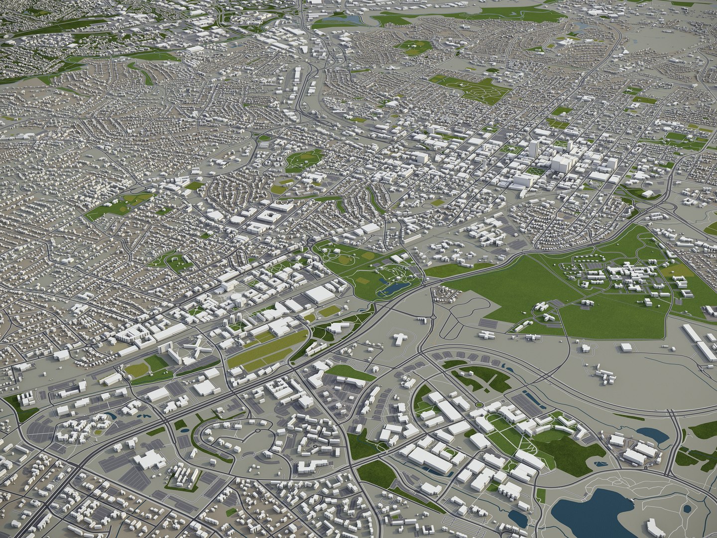 City Raleigh Surrounding Area 3D Model - TurboSquid 1404777