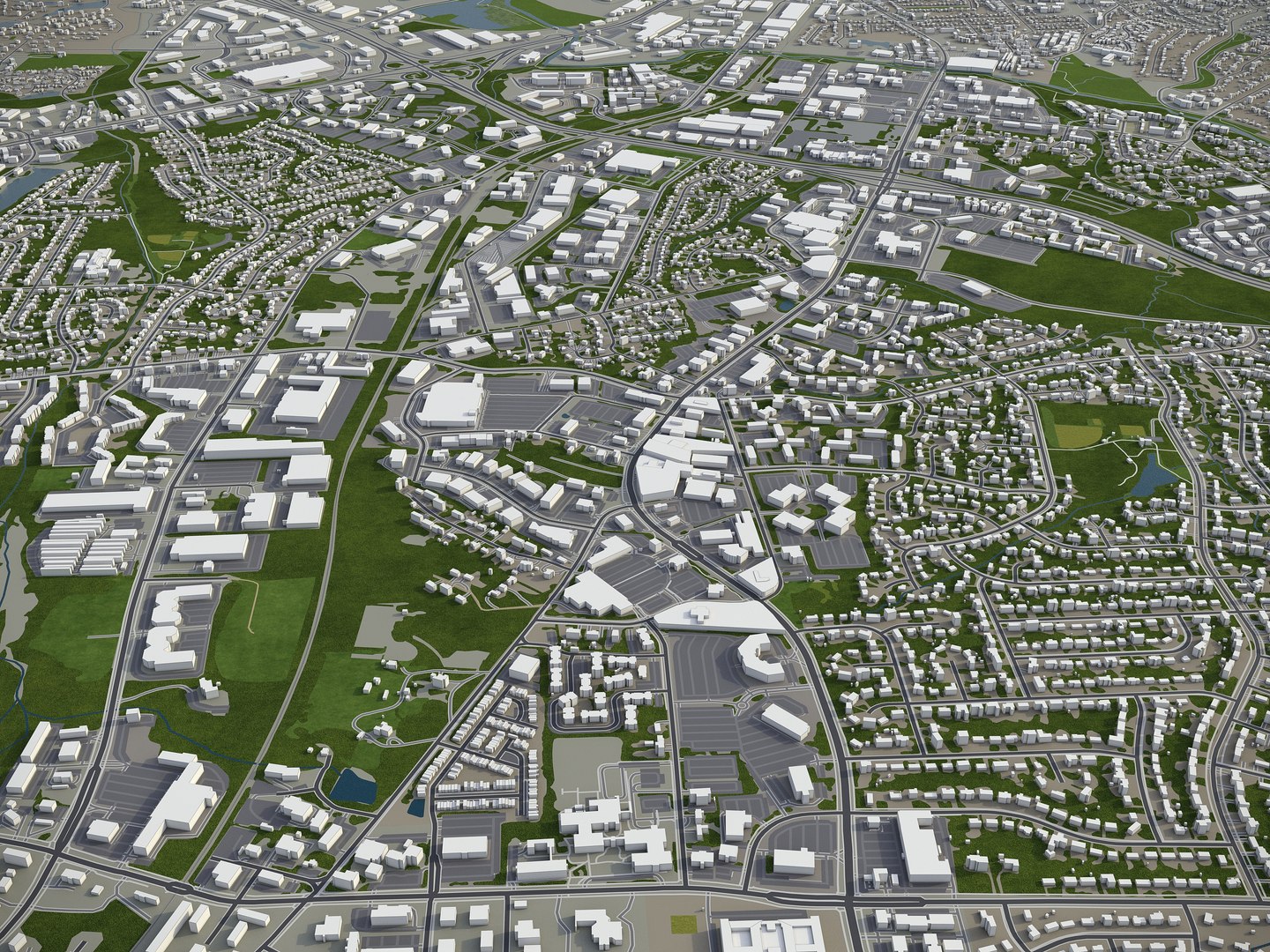 City Raleigh Surrounding Area 3D Model - TurboSquid 1404777