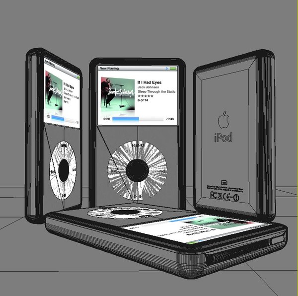 apple ipod classic 3d model
