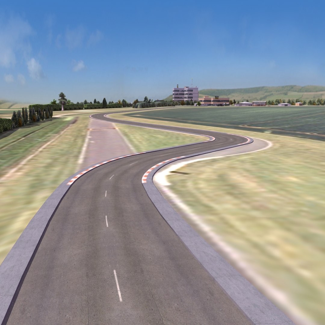 3ds race track terrain