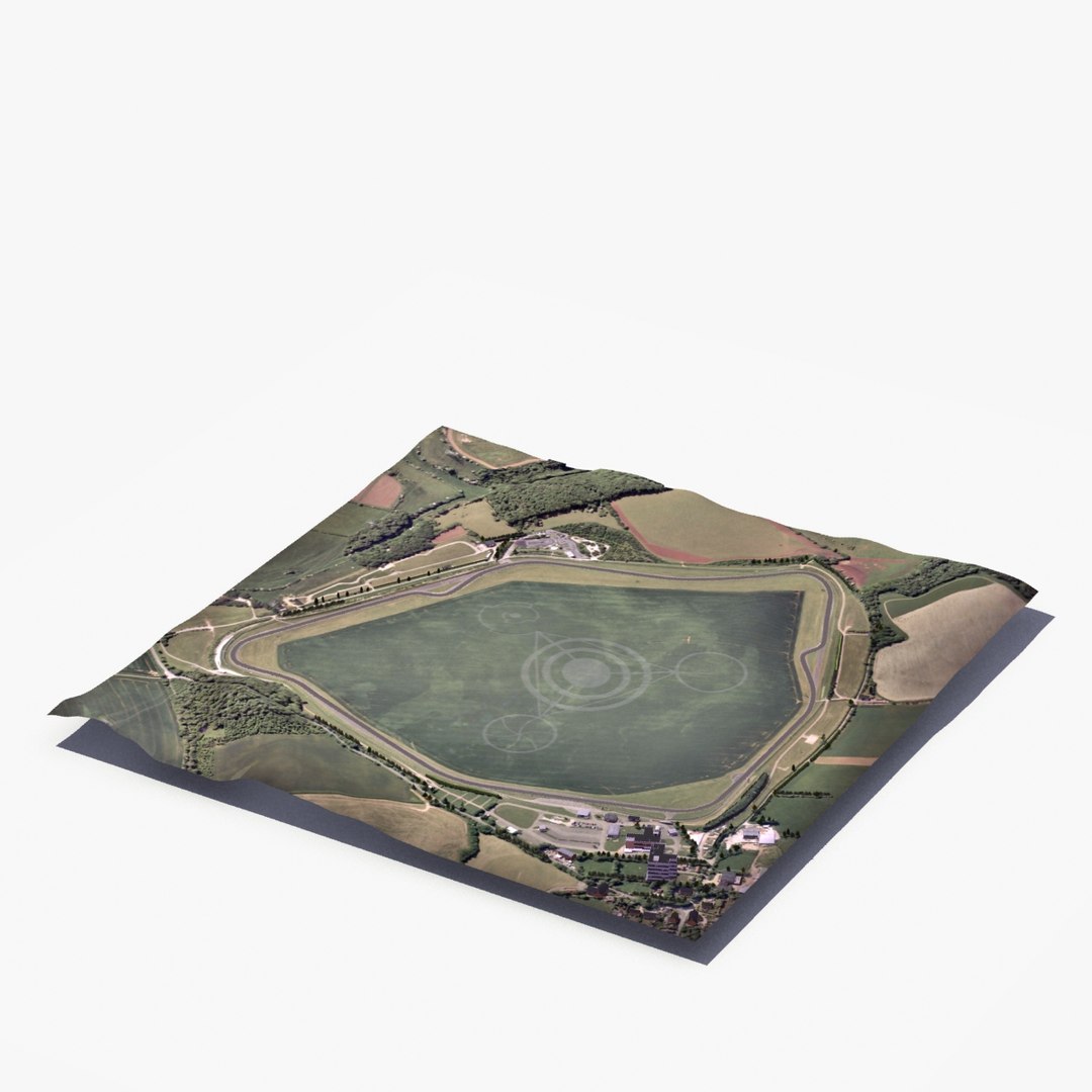 3ds race track terrain