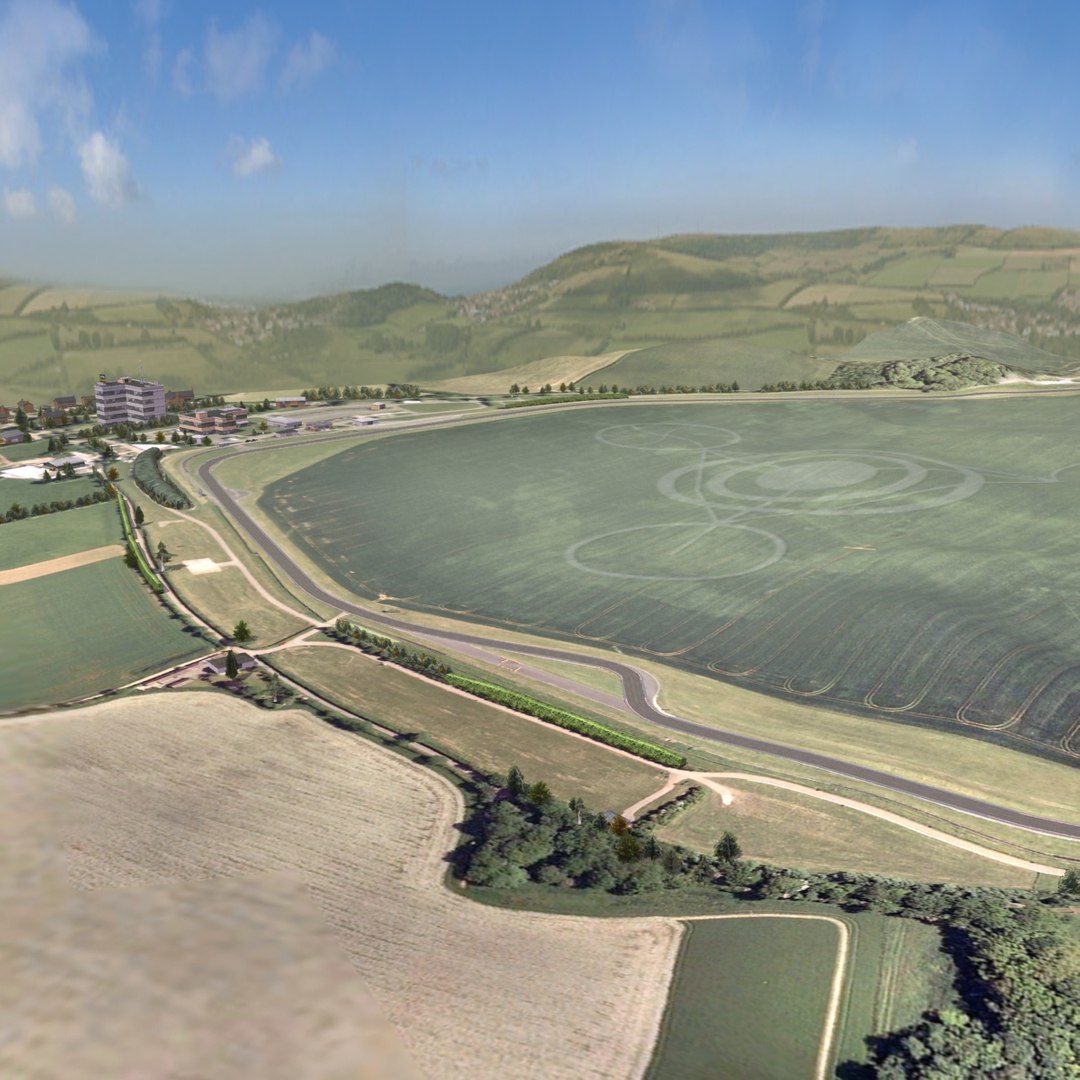 3ds race track terrain