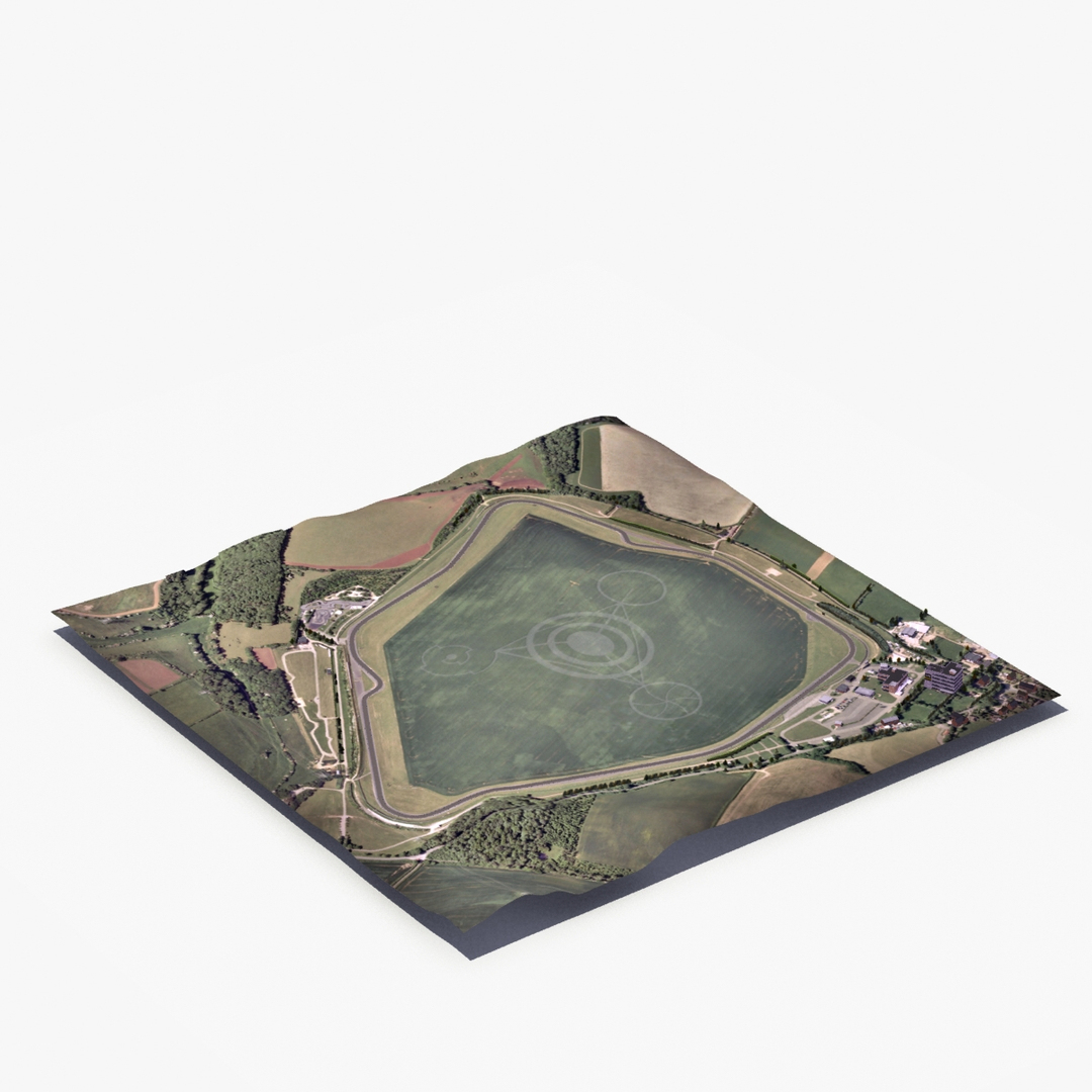 3ds race track terrain