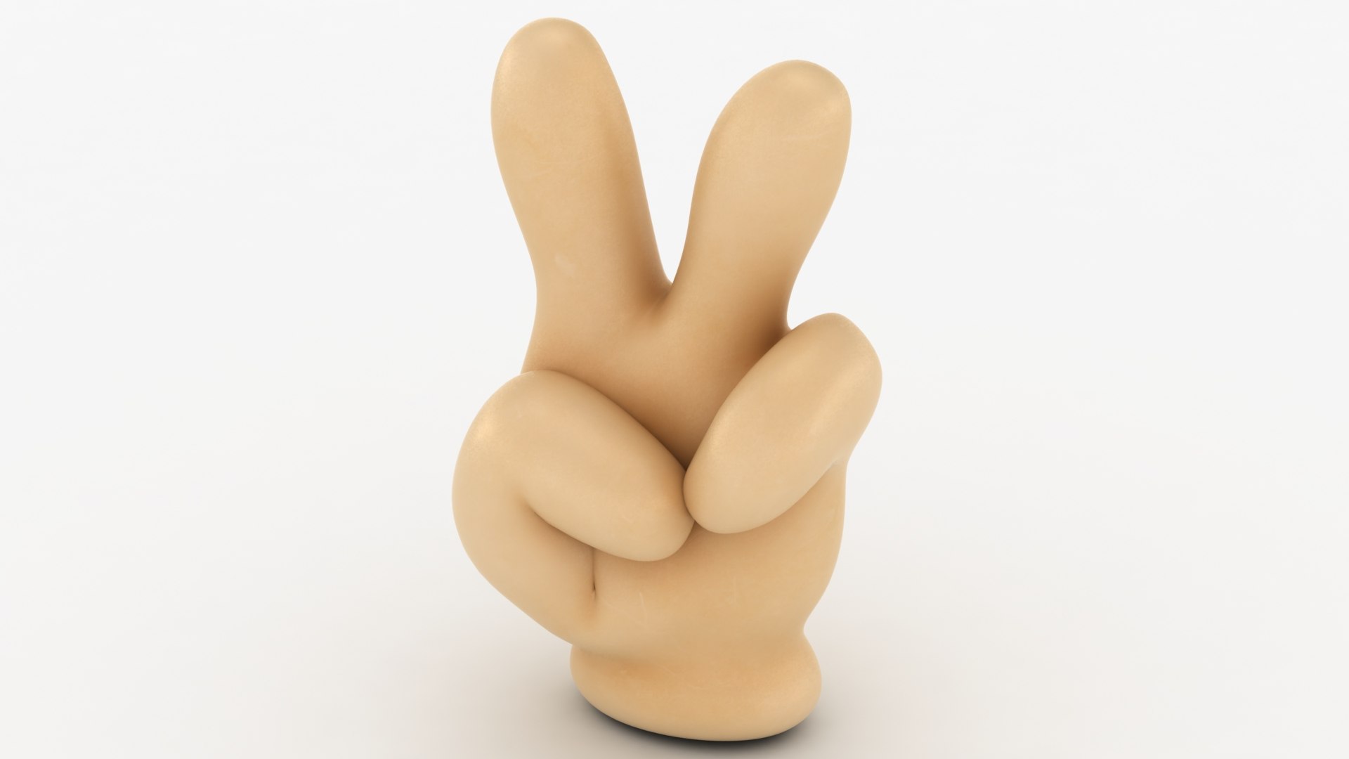 Cartoon Glove Hands Victory 3D Model - TurboSquid 1639463