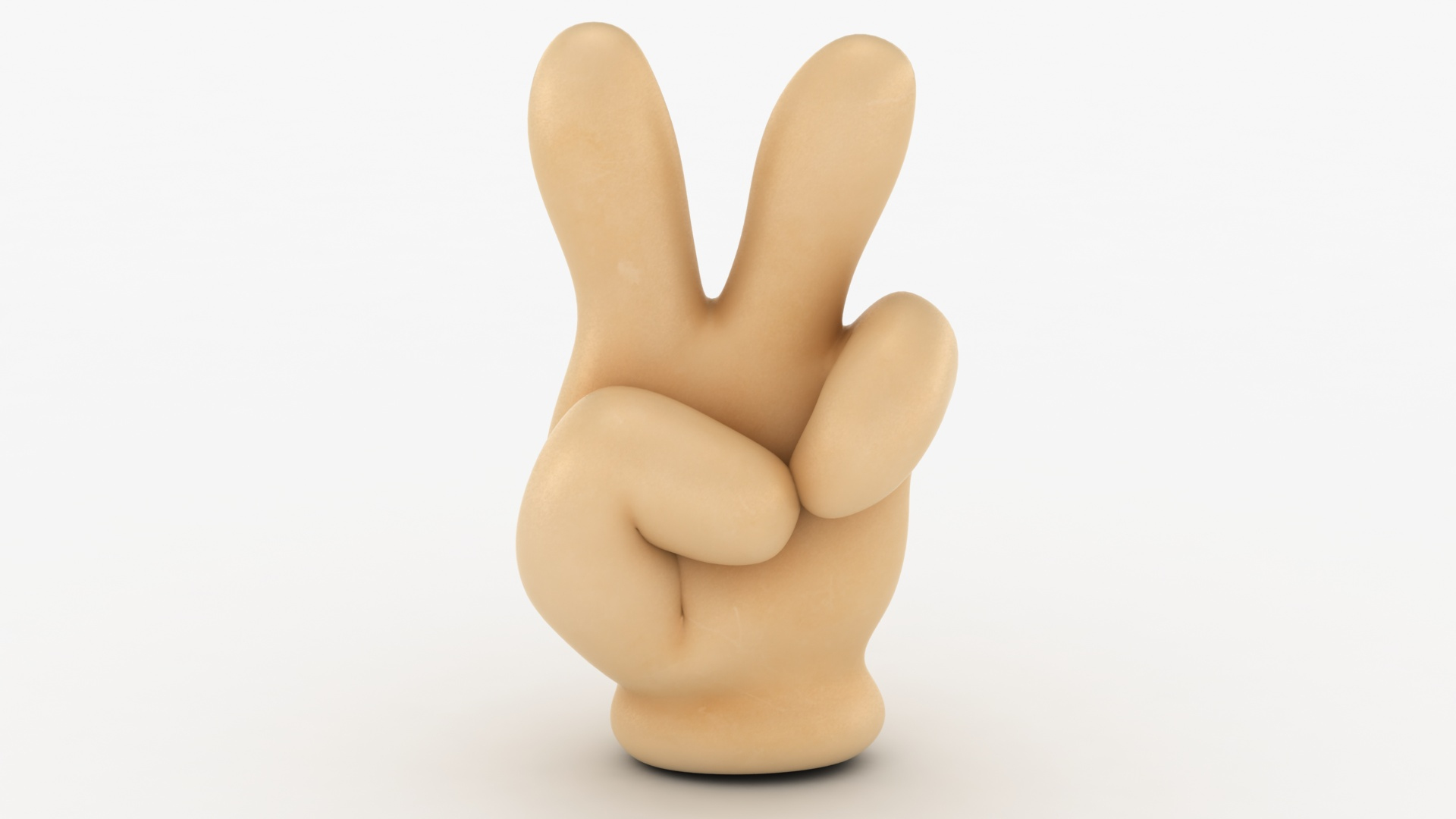 Cartoon Glove Hands Victory 3D Model - TurboSquid 1639463