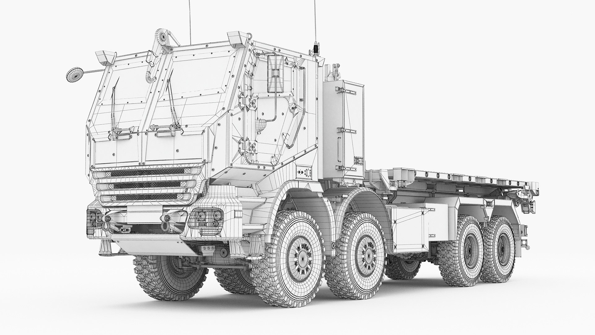 Generic Military Truck 8x8 Multilift Model - TurboSquid 2424025