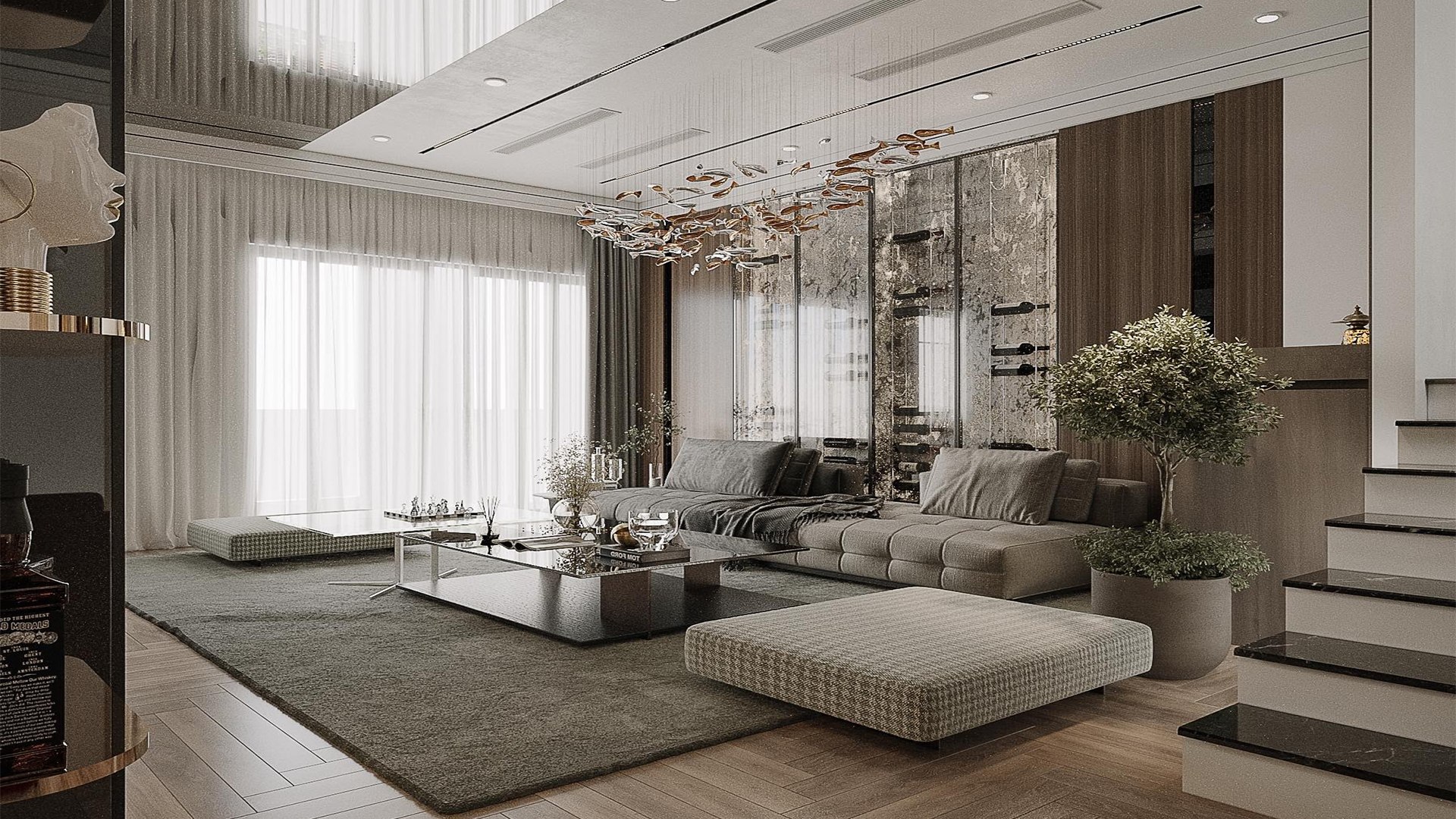 3D Golden Prosperity Estate - Living Of Sneech 01 - MAX FBX OBJ SKP ...