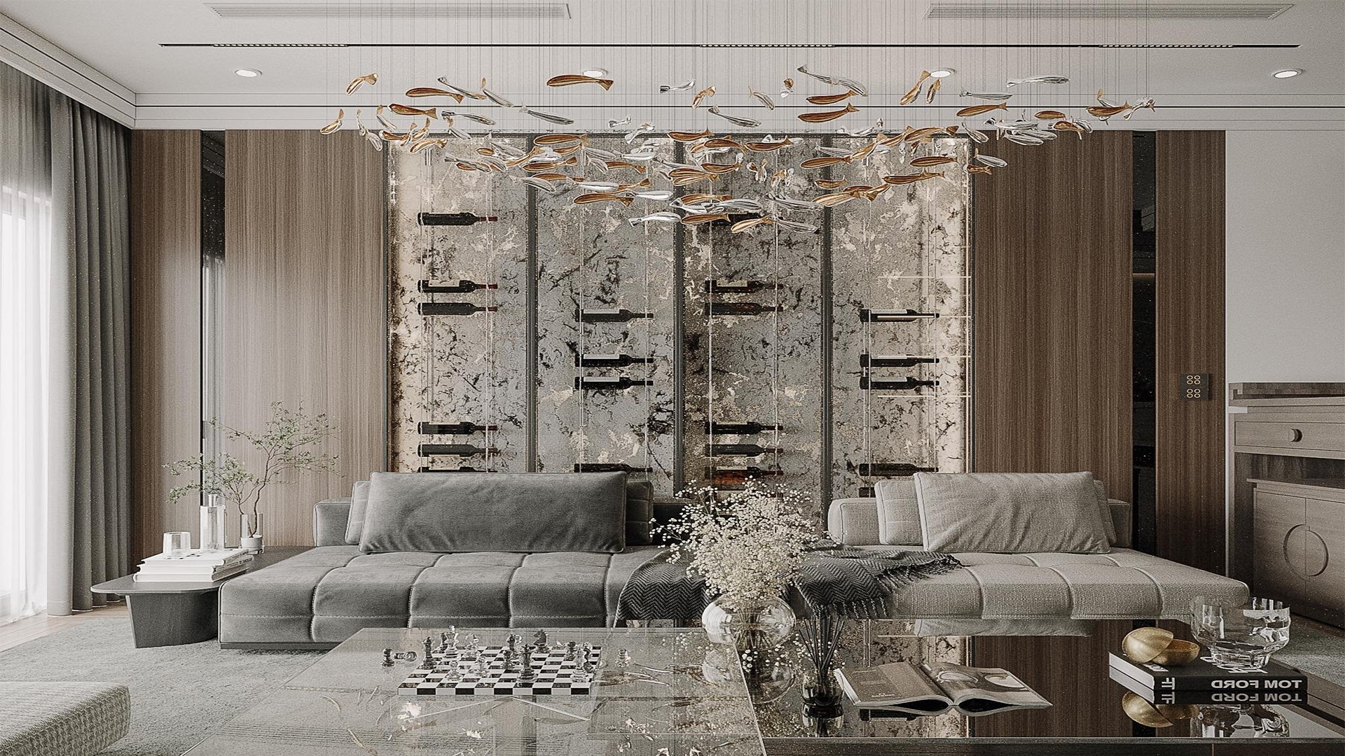 3D Golden Prosperity Estate - Living Of Sneech 01 - MAX FBX OBJ SKP ...