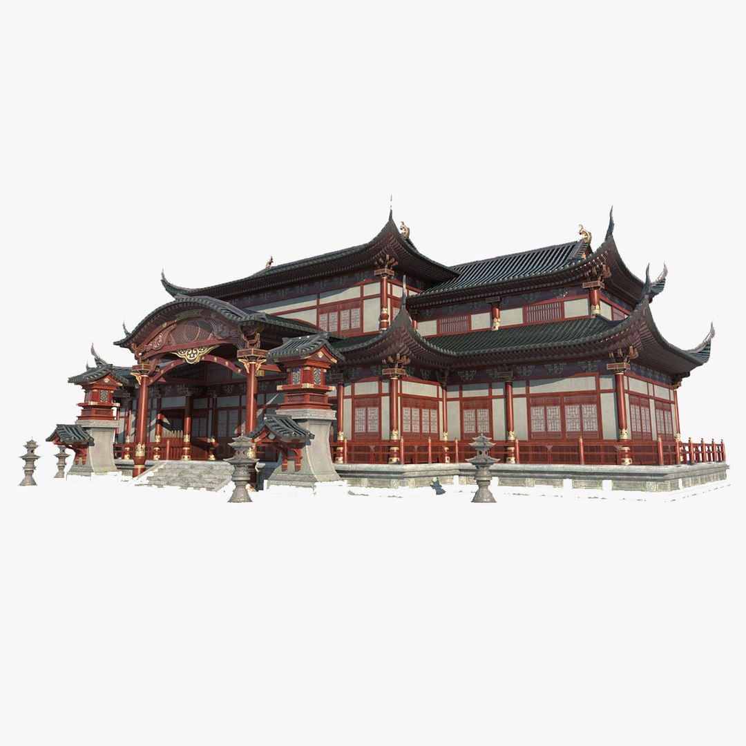 3D Large Palaces Of Ancient Buildings In Asia - TurboSquid 2035685