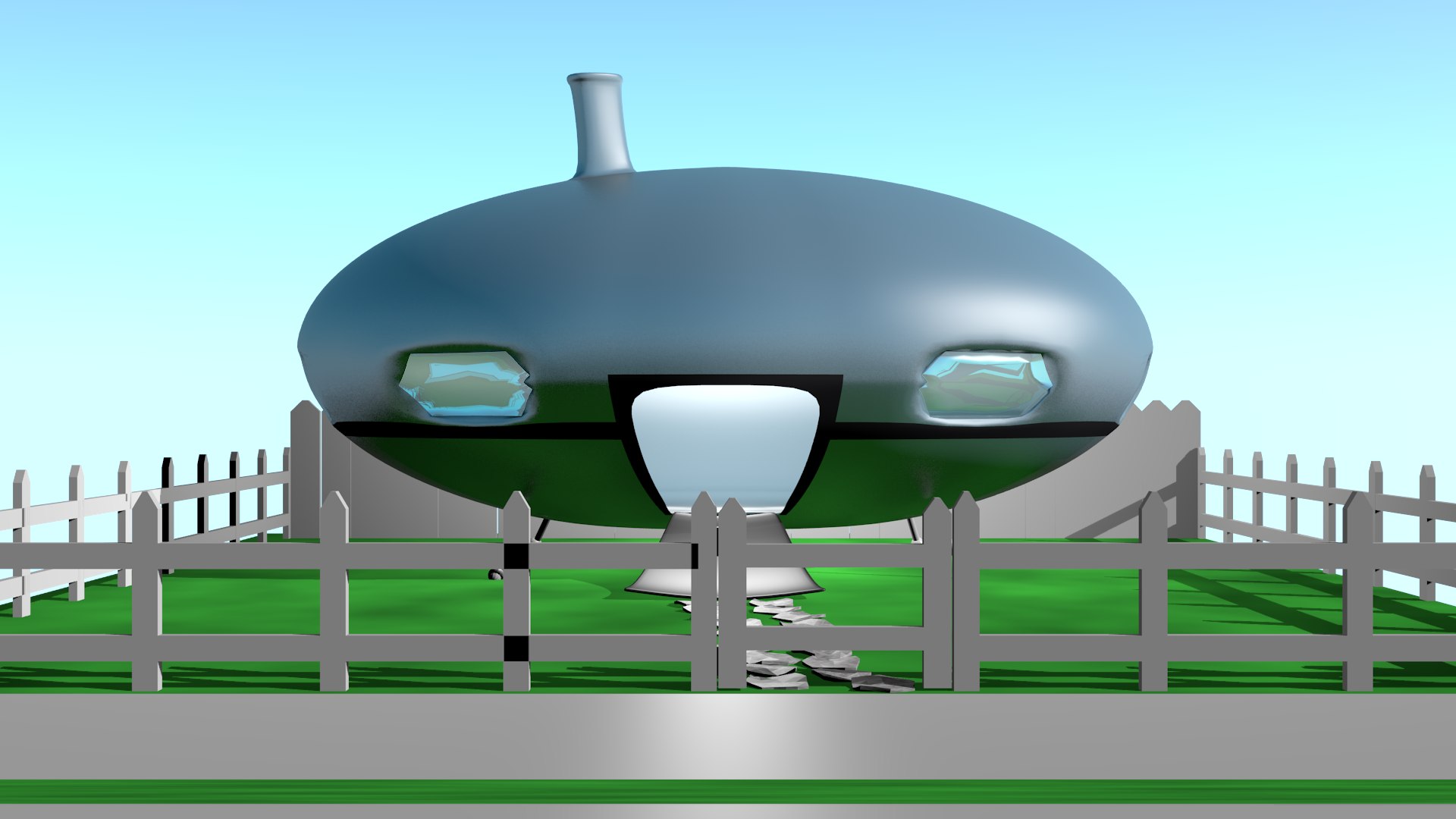 3d Spaceship House Model