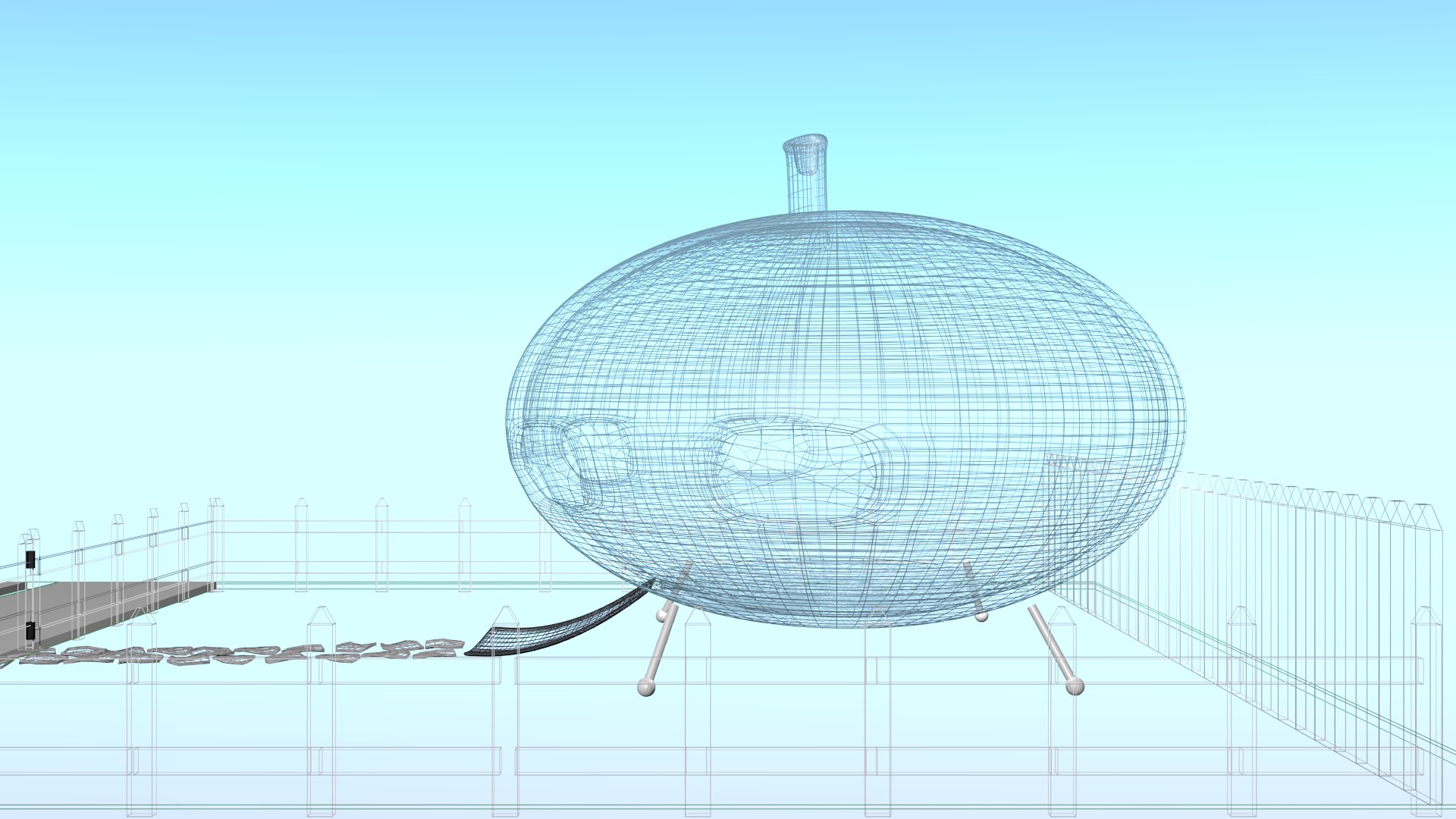 3d Spaceship House Model