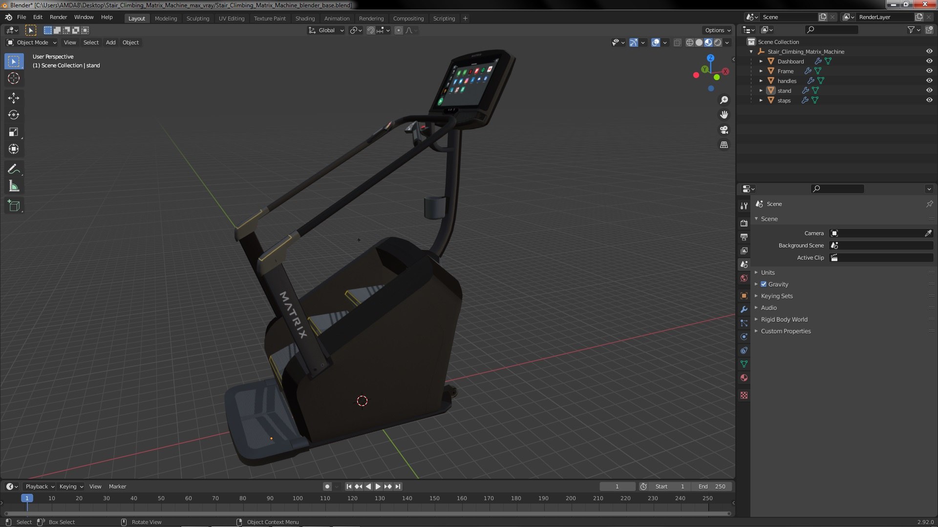 3D Stair Climbing Matrix Machine model - TurboSquid 2063829